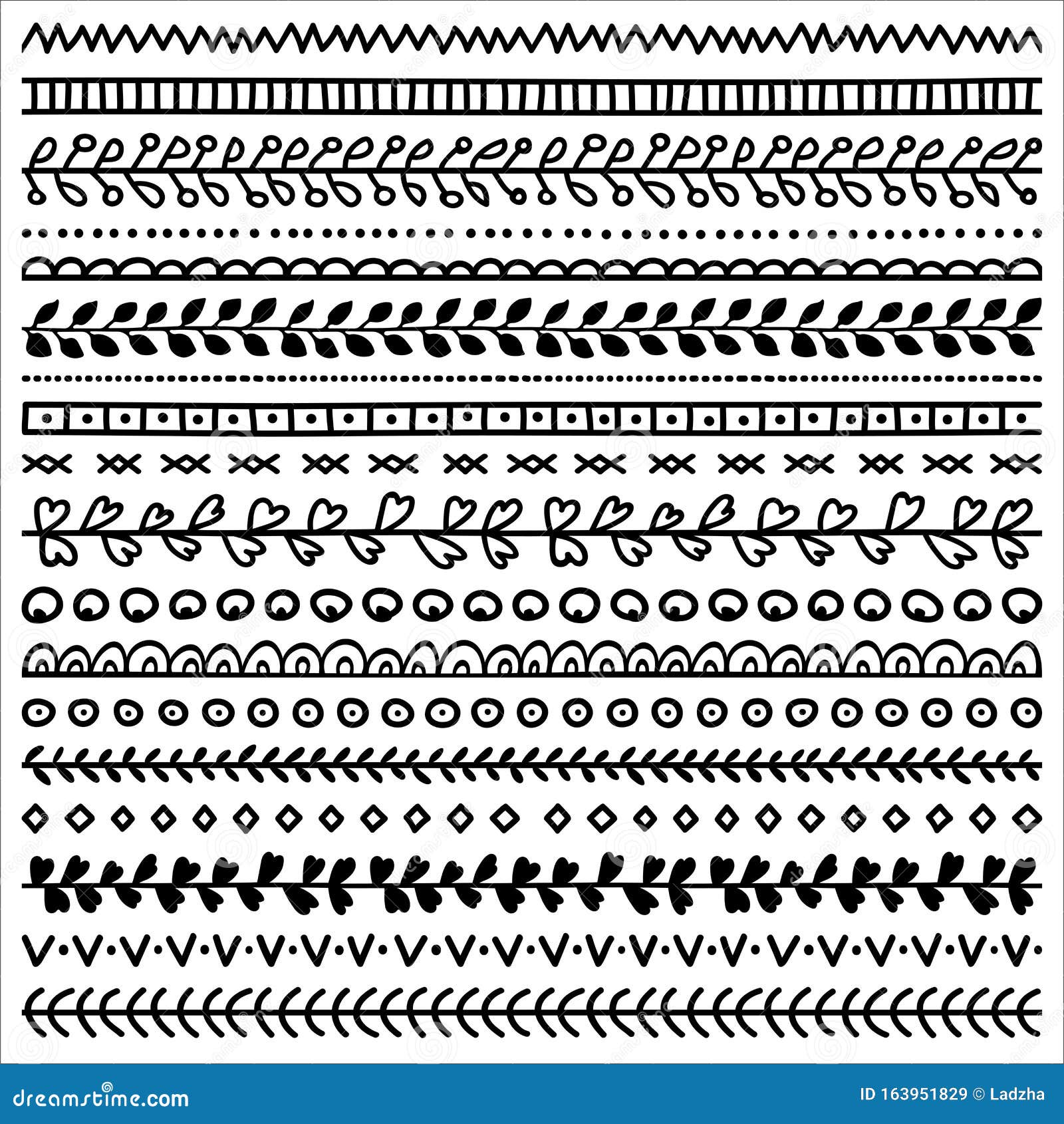 Set of Hand Drawn Border for Bullet Journal, Notebook, Diary and ...