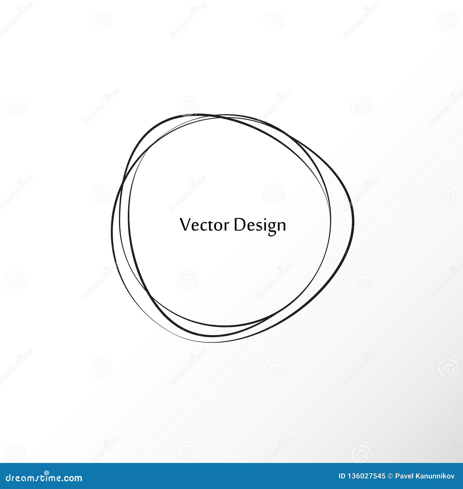 Set of Hand Drawn Circle Frames. Abstract Grunge Doodle Frames Isolated ...
