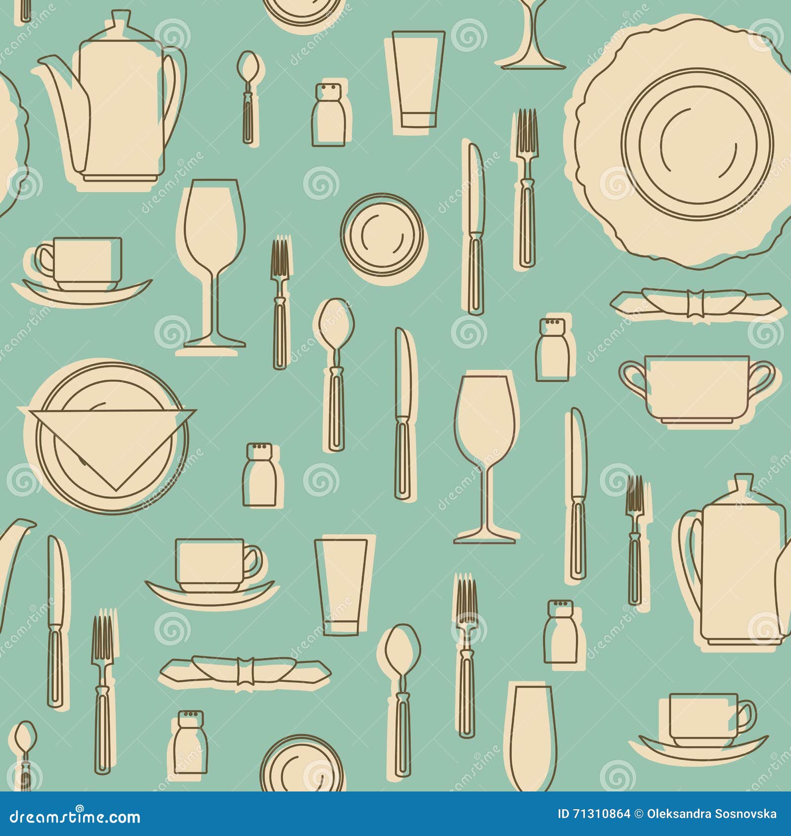 Set of Hand Drawn Cookware. Silhouettes of Kitchen Utensils. Stock ...