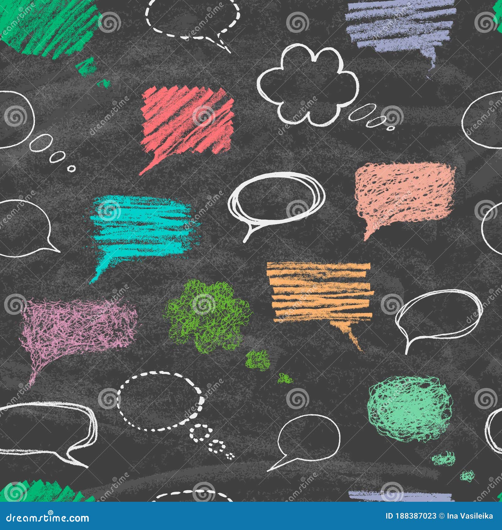 Set of Hand-drawn Doodles on Chalk Board. Stock Vector - Illustration ...