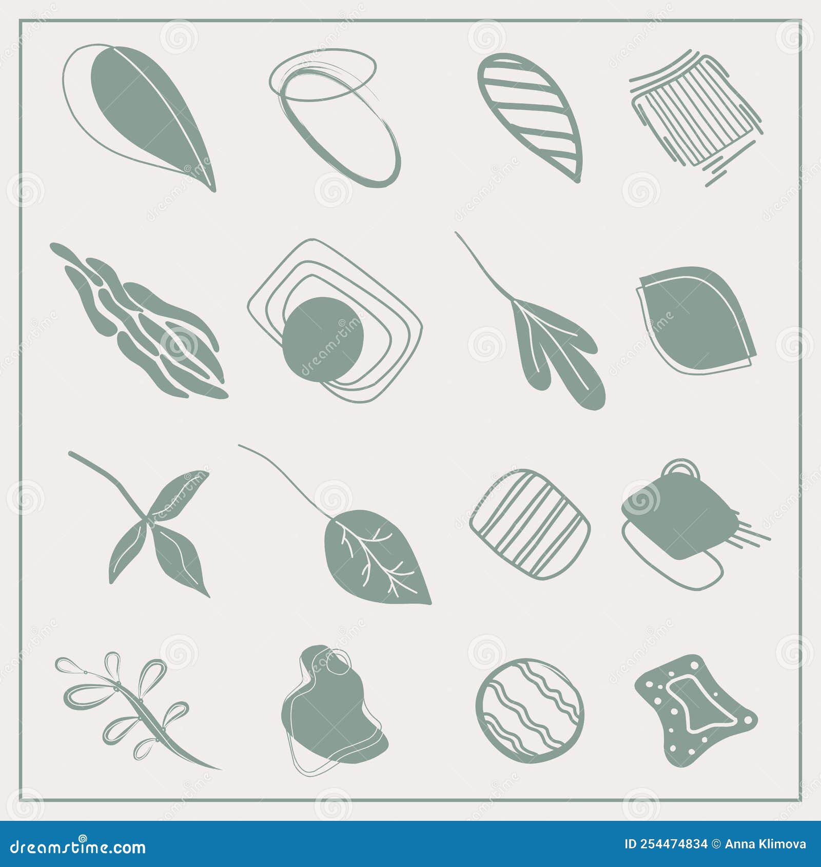 Set of Hand-drawn Elements in Doodle Style Stock Vector - Illustration ...