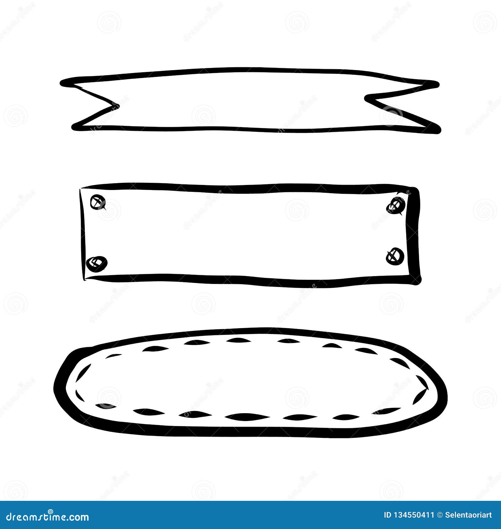 Set of hand drawn elements stock vector. Illustration of design - 134550411