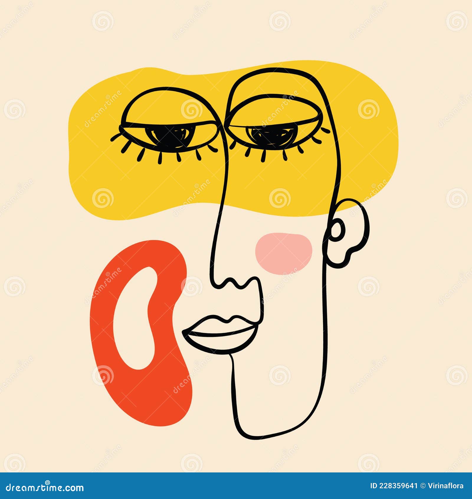 Set of Hand Drawn Face, Shapes and Doodle Objects. Abstract ...