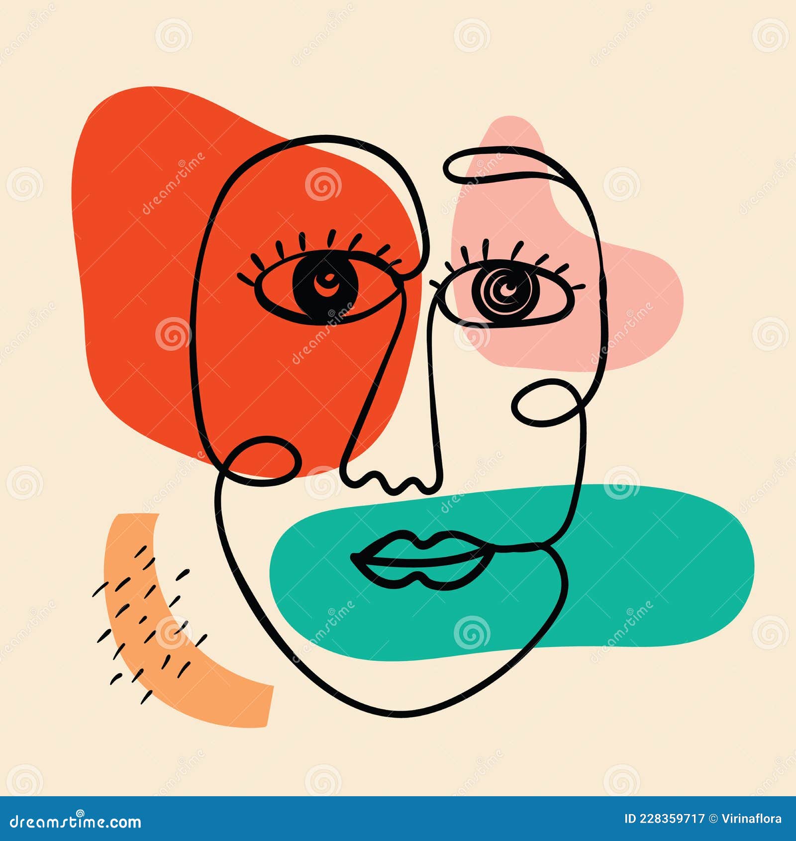 Set of Hand Drawn Face, Shapes and Doodle Objects. Abstract ...