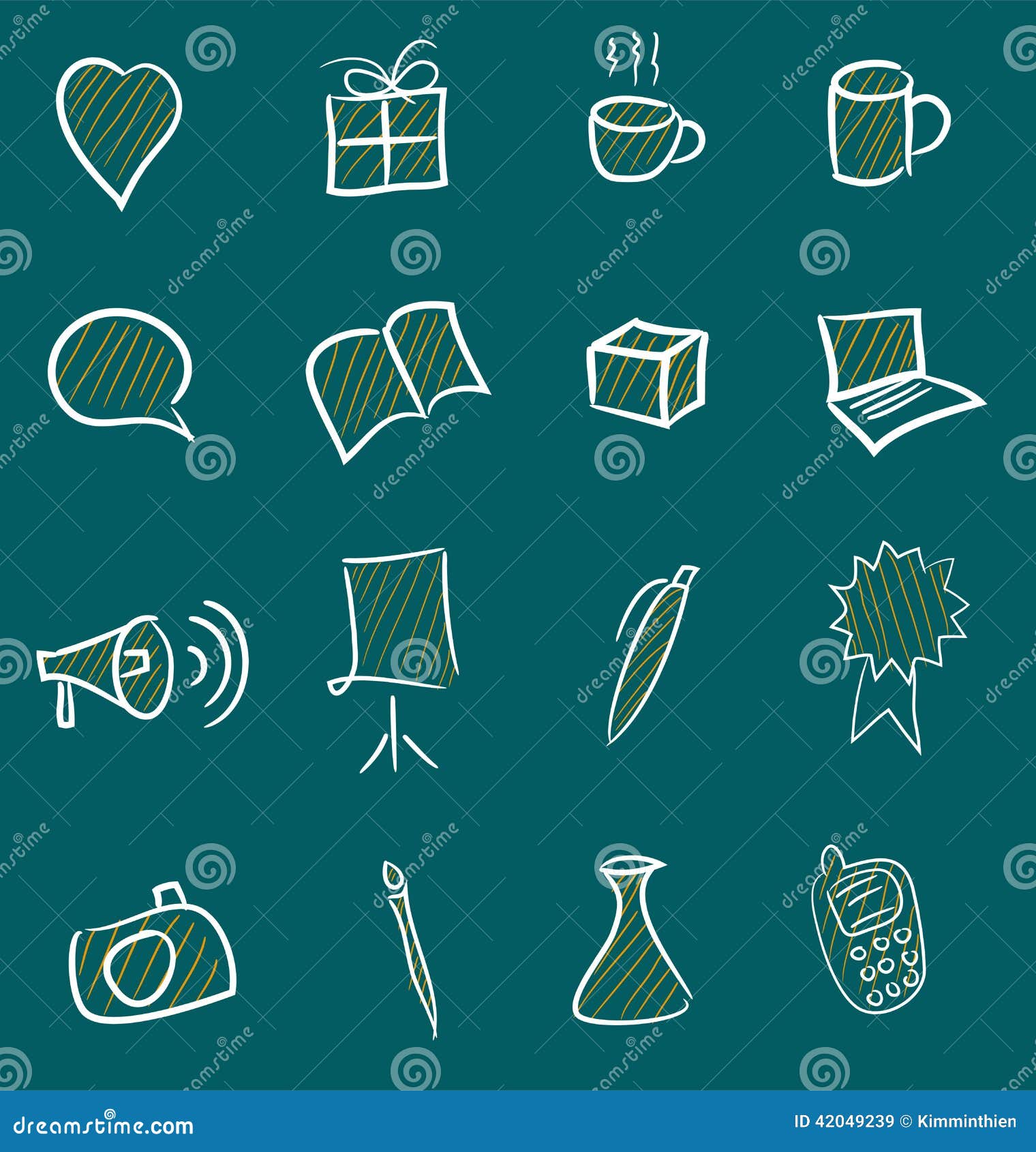 Set of hand drawn stock vector. Illustration of circular - 42049239