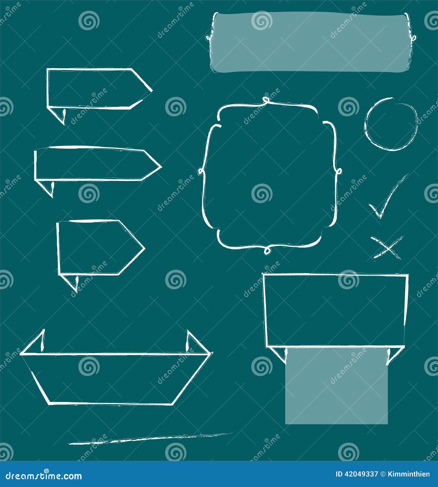 Set of hand drawn stock vector. Illustration of drawn - 42049337