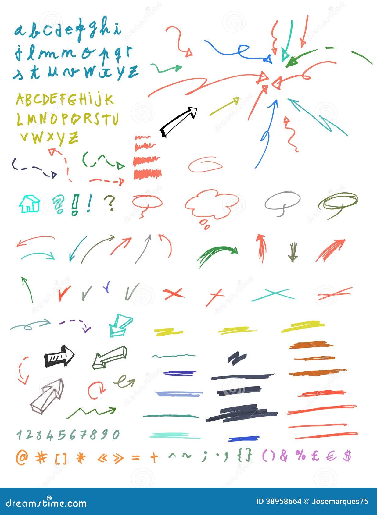 Handdrawn Correction Elements Vector Illustration | CartoonDealer.com ...