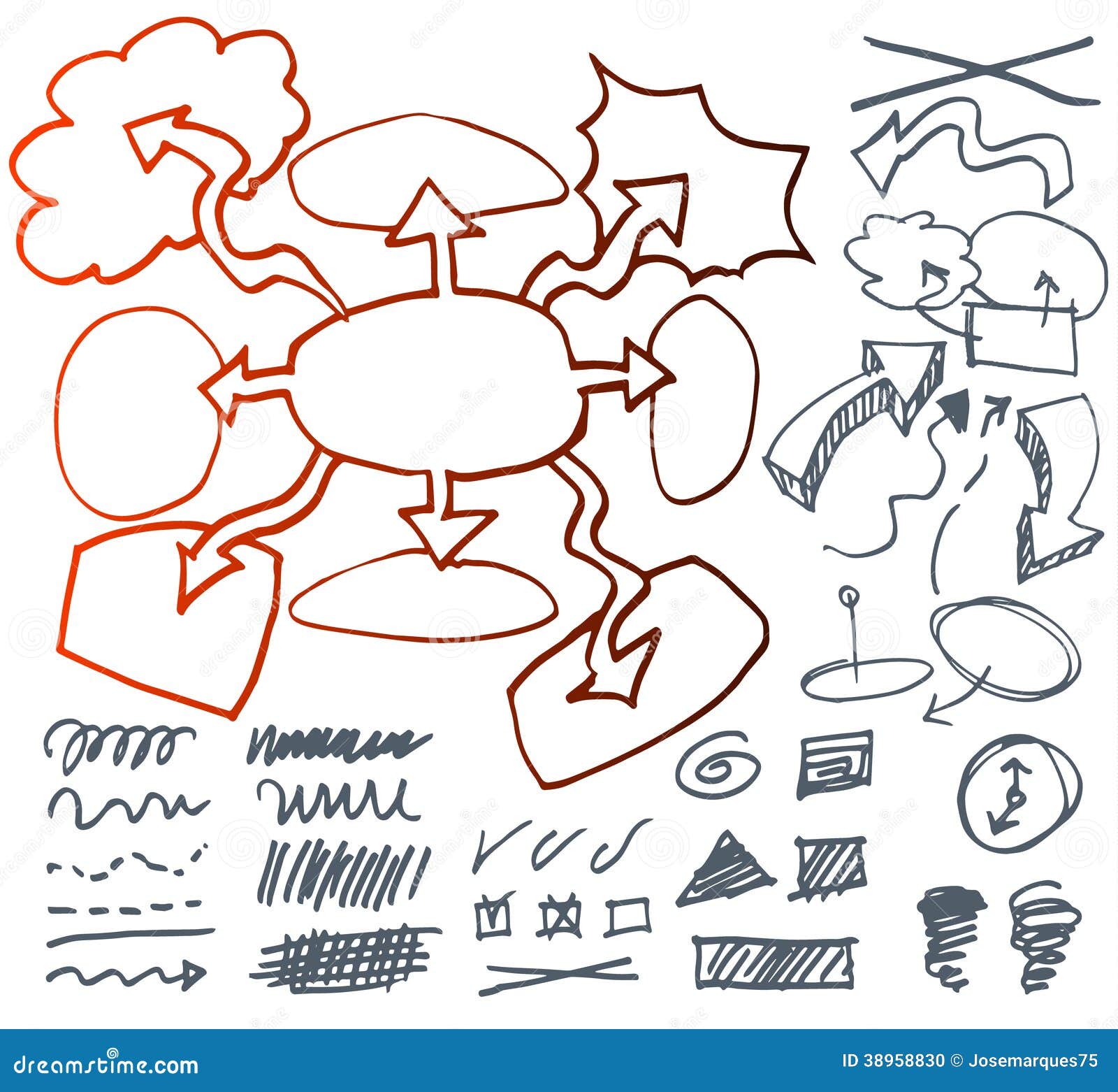 Set of Hand Drawn Graphic Signs. Stock Vector - Illustration of ...