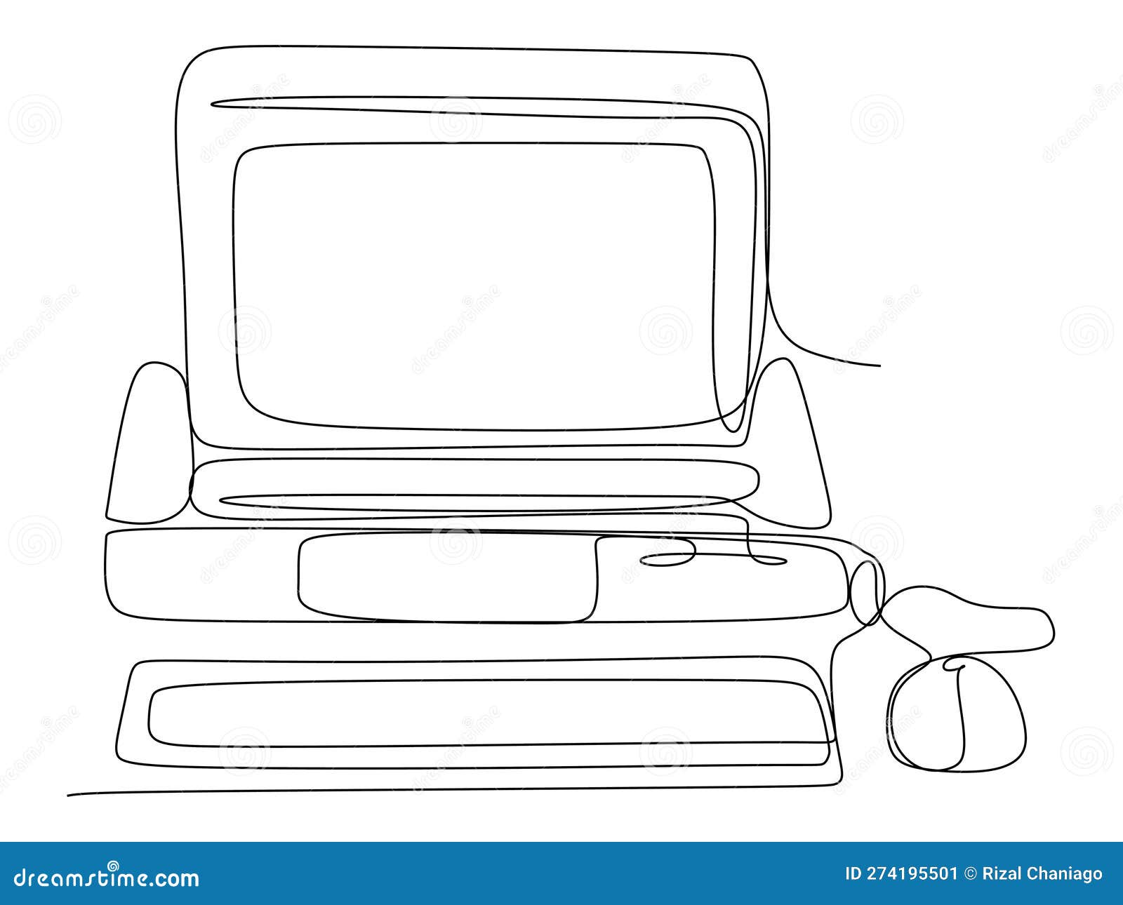 Set of Hand-drawn Illustrations of PC Stock Illustration - Illustration ...