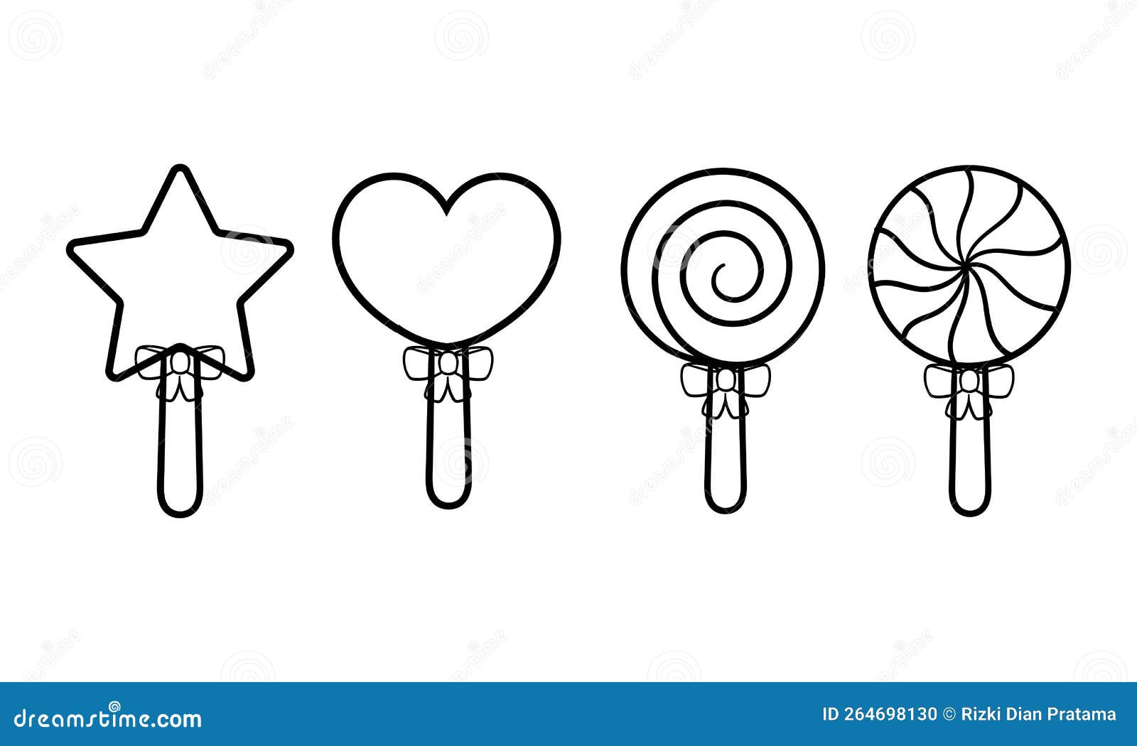 Set of Hand Drawn Lollipops Stock Vector - Illustration of drawn ...