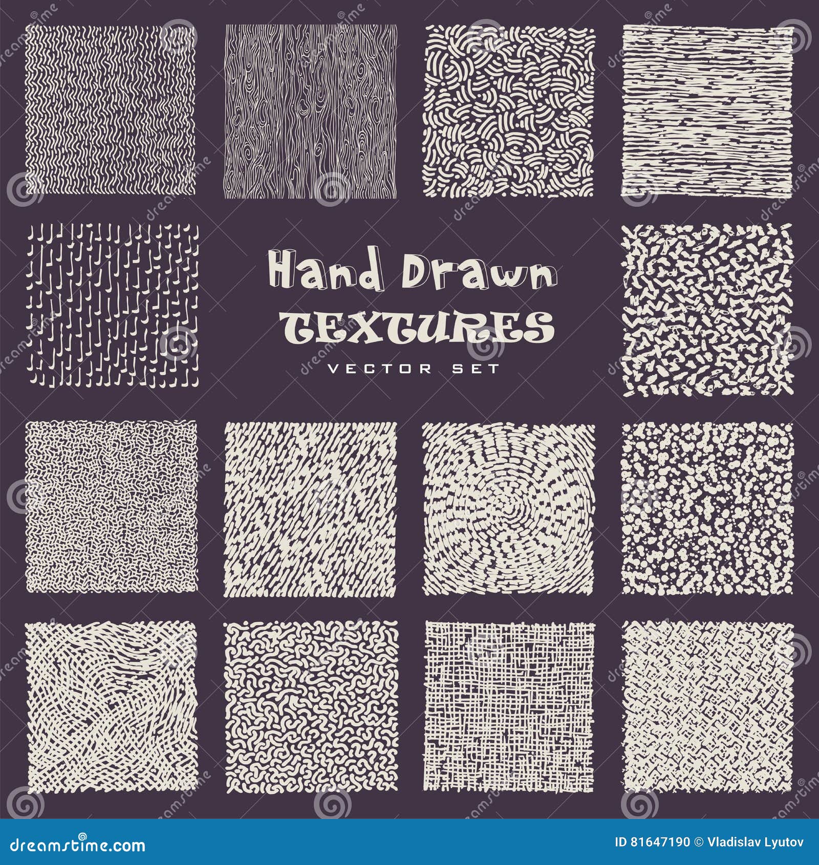 Set of Hand Drawn Marker and Ink Patterns Stock Vector - Illustration ...