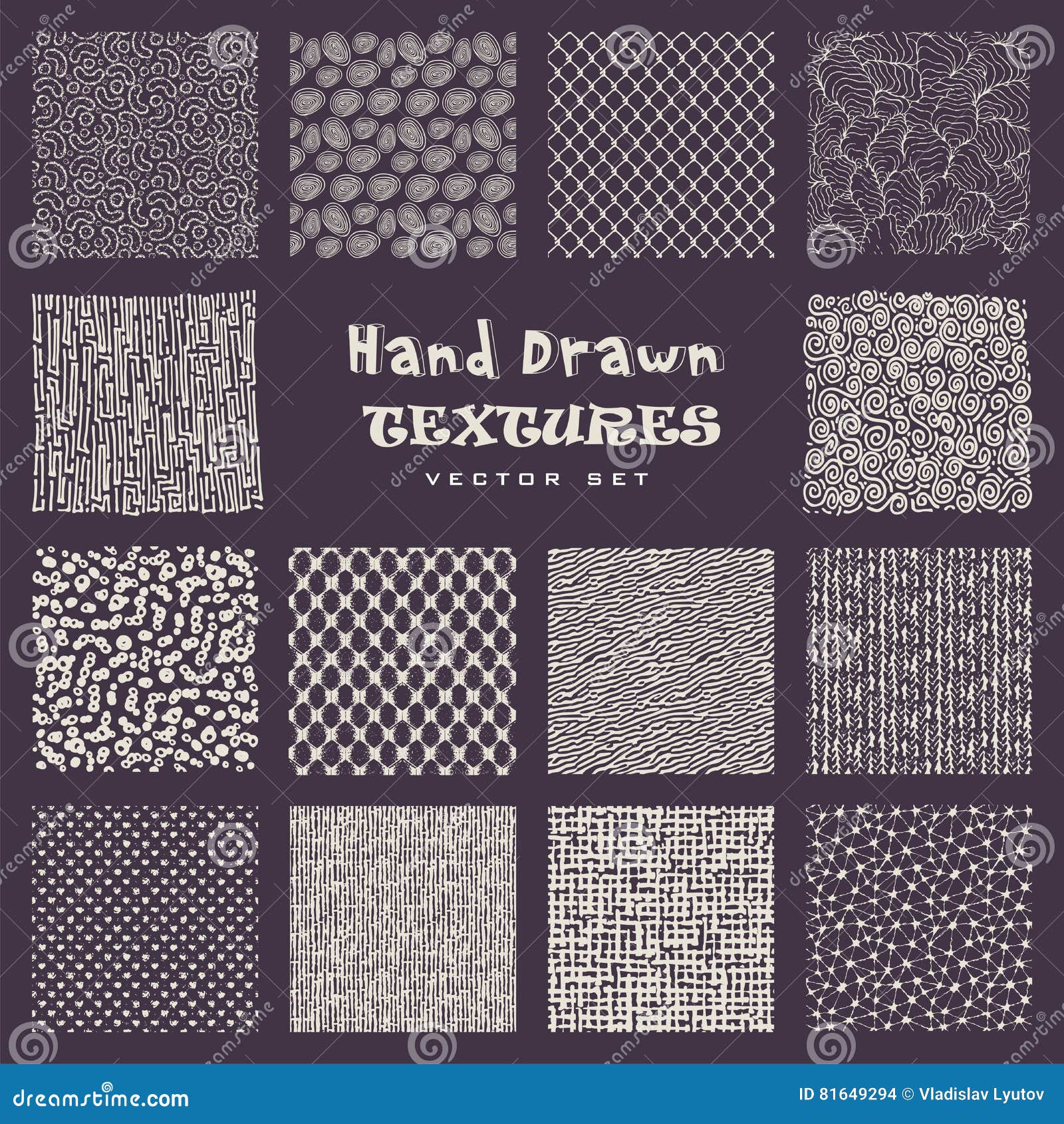 Set of Hand Drawn Marker and Ink Patterns Stock Vector - Illustration ...