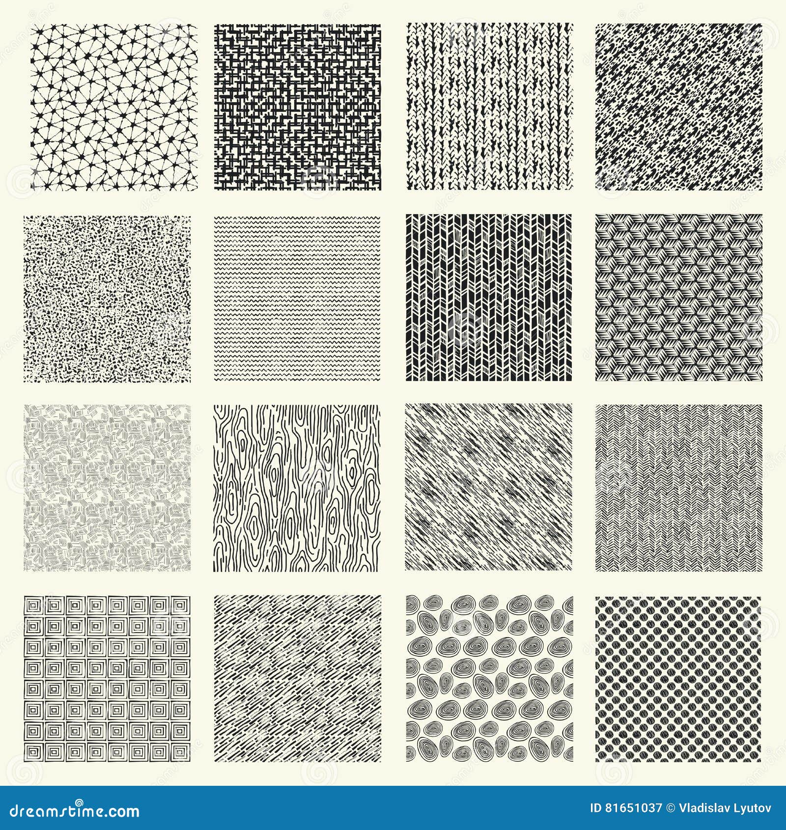 Set of Hand Drawn Marker and Ink Patterns Stock Vector - Illustration ...