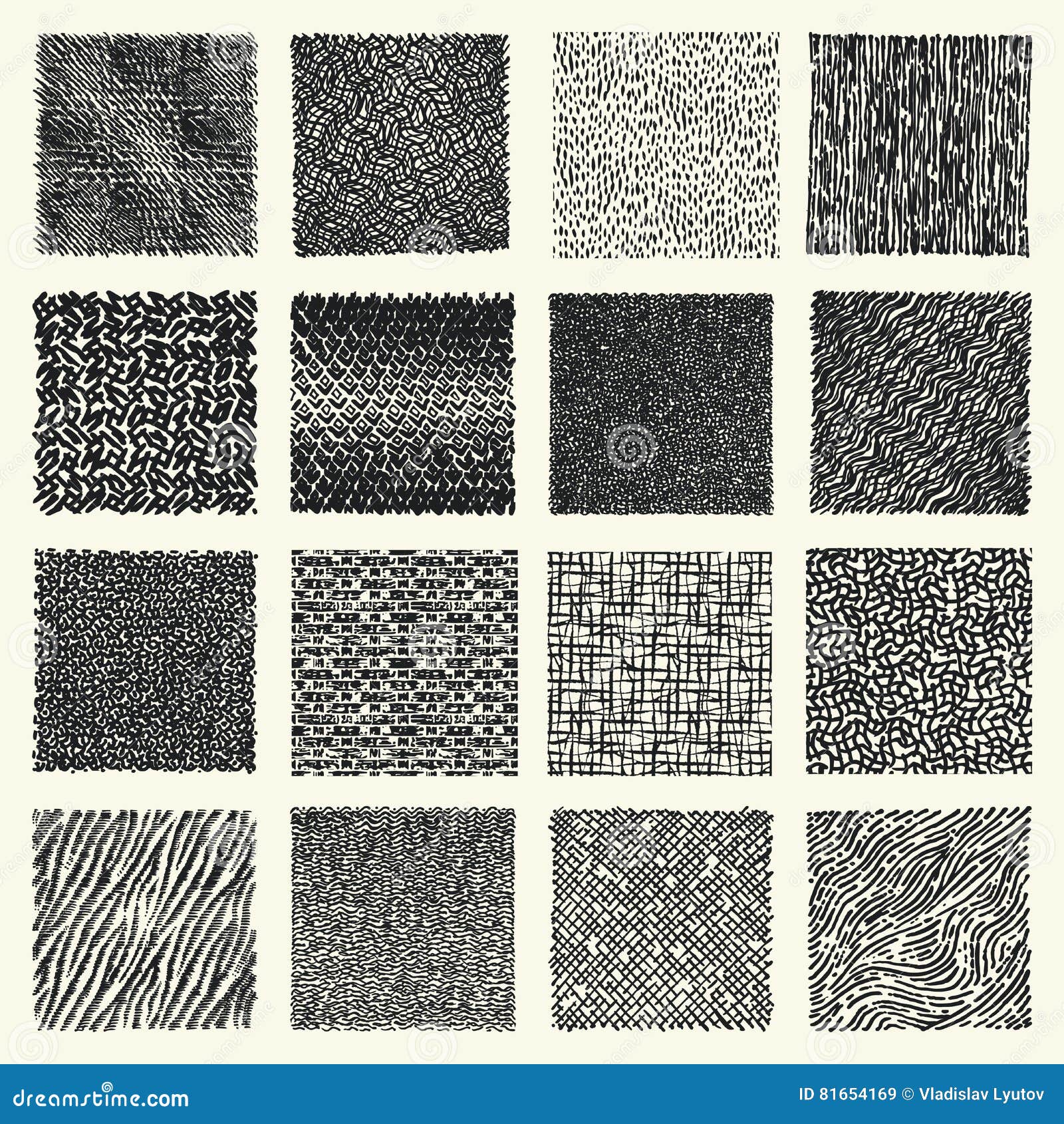 Set of Hand Drawn Marker and Ink Patterns Stock Vector - Illustration ...