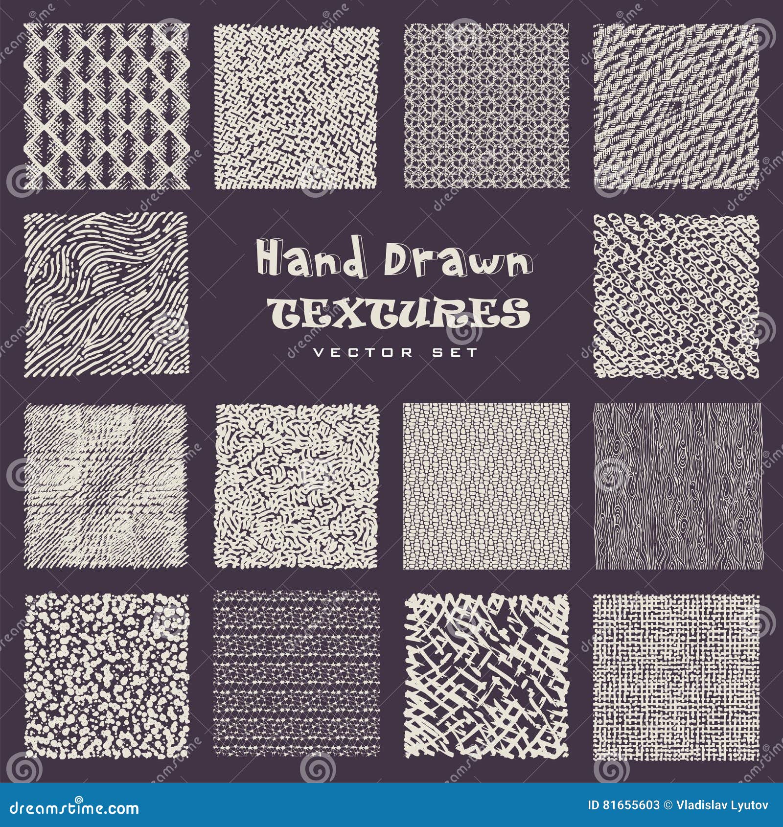 Set of Hand Drawn Marker and Ink Patterns Stock Vector - Illustration ...