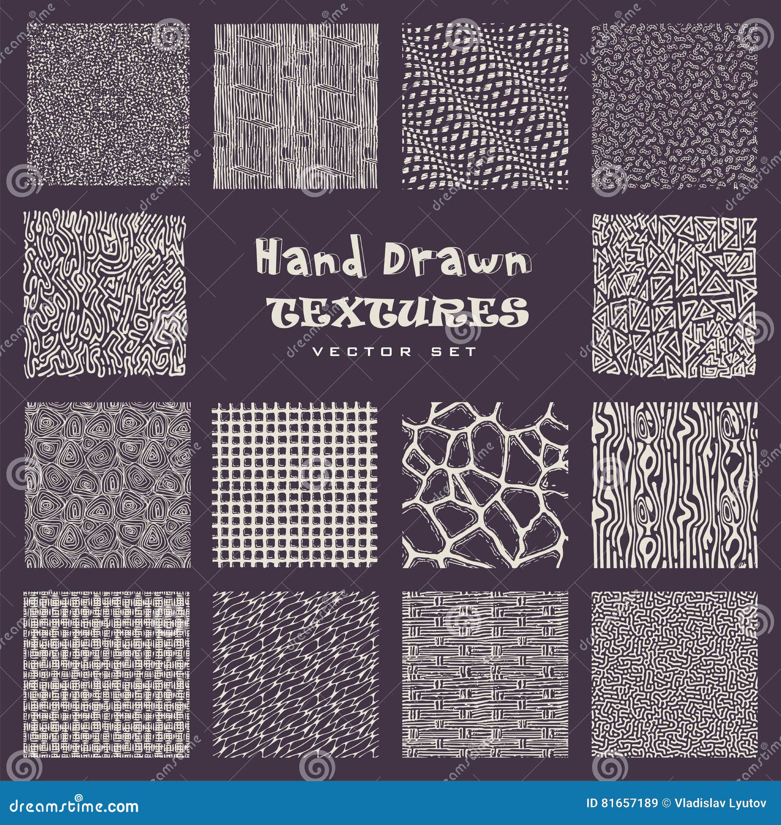 Set of Hand Drawn Marker and Ink Patterns Stock Vector - Illustration ...