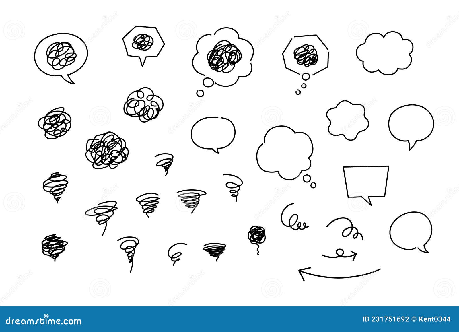 Set of Hand-drawn Marks for a Comic Book Design. Stock Vector ...