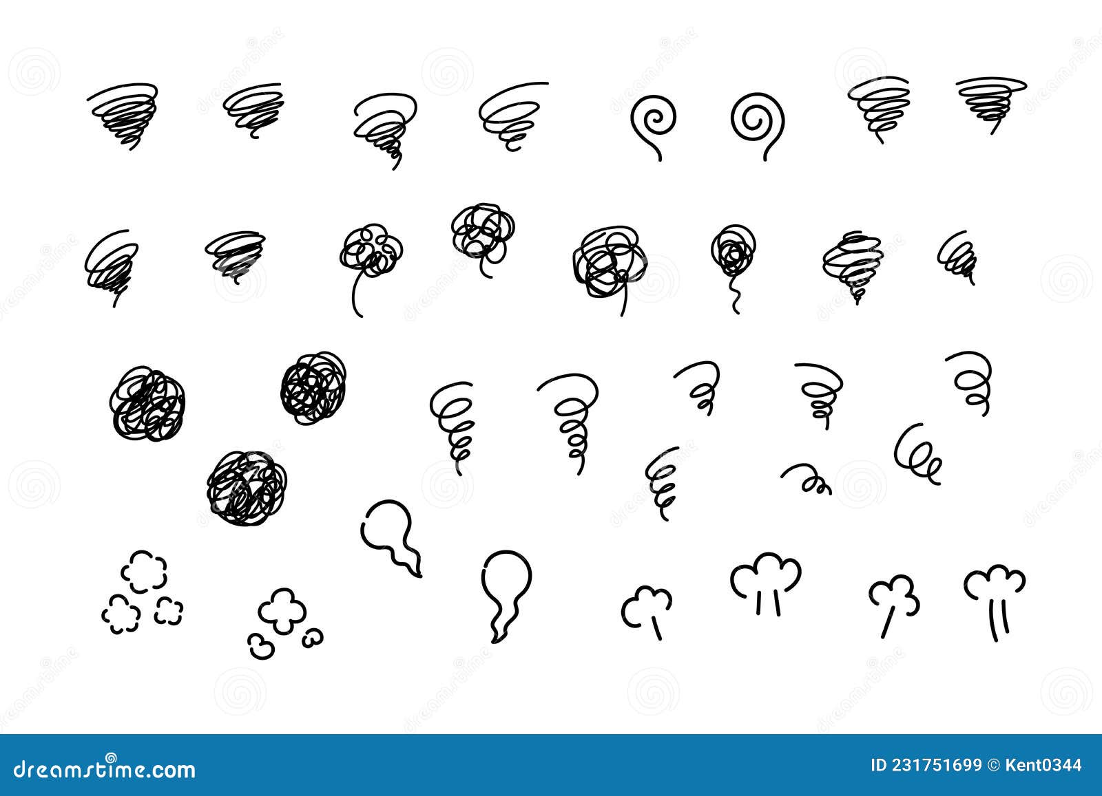 Set of Hand-drawn Marks for a Comic Book Design. Stock Vector ...