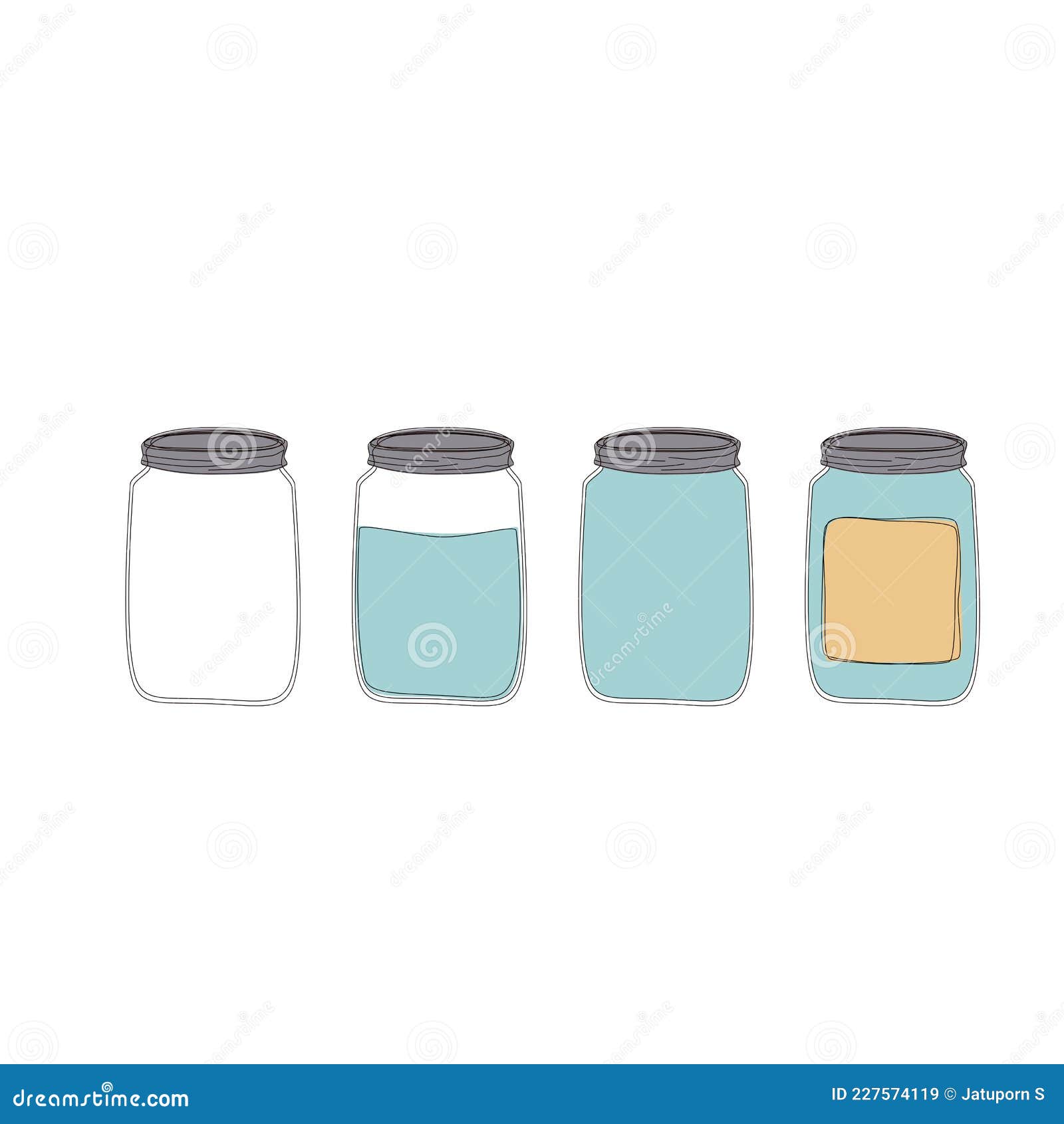 Set Hand Drawn Mason Jars. Vector Illustration Stock Vector ... Set Hand Drawn Mason Jars. Vector Illustration Stock Vector ...