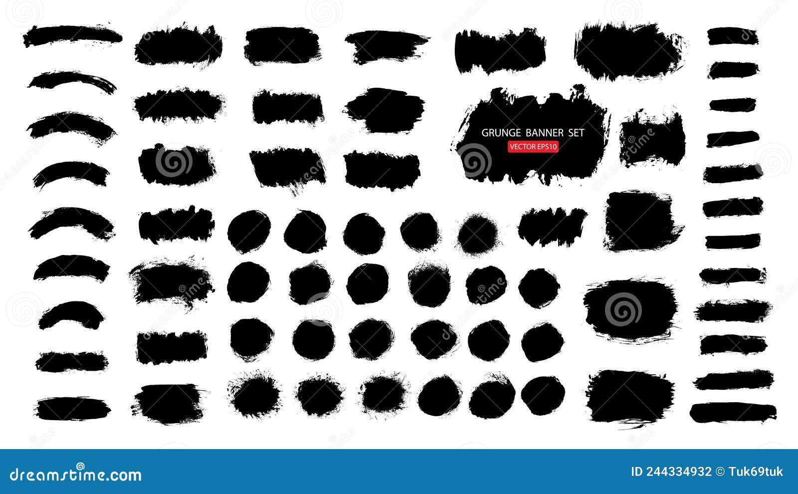 Set of Hand Drawn Painted Scratched Vector Illustrations Template of ...