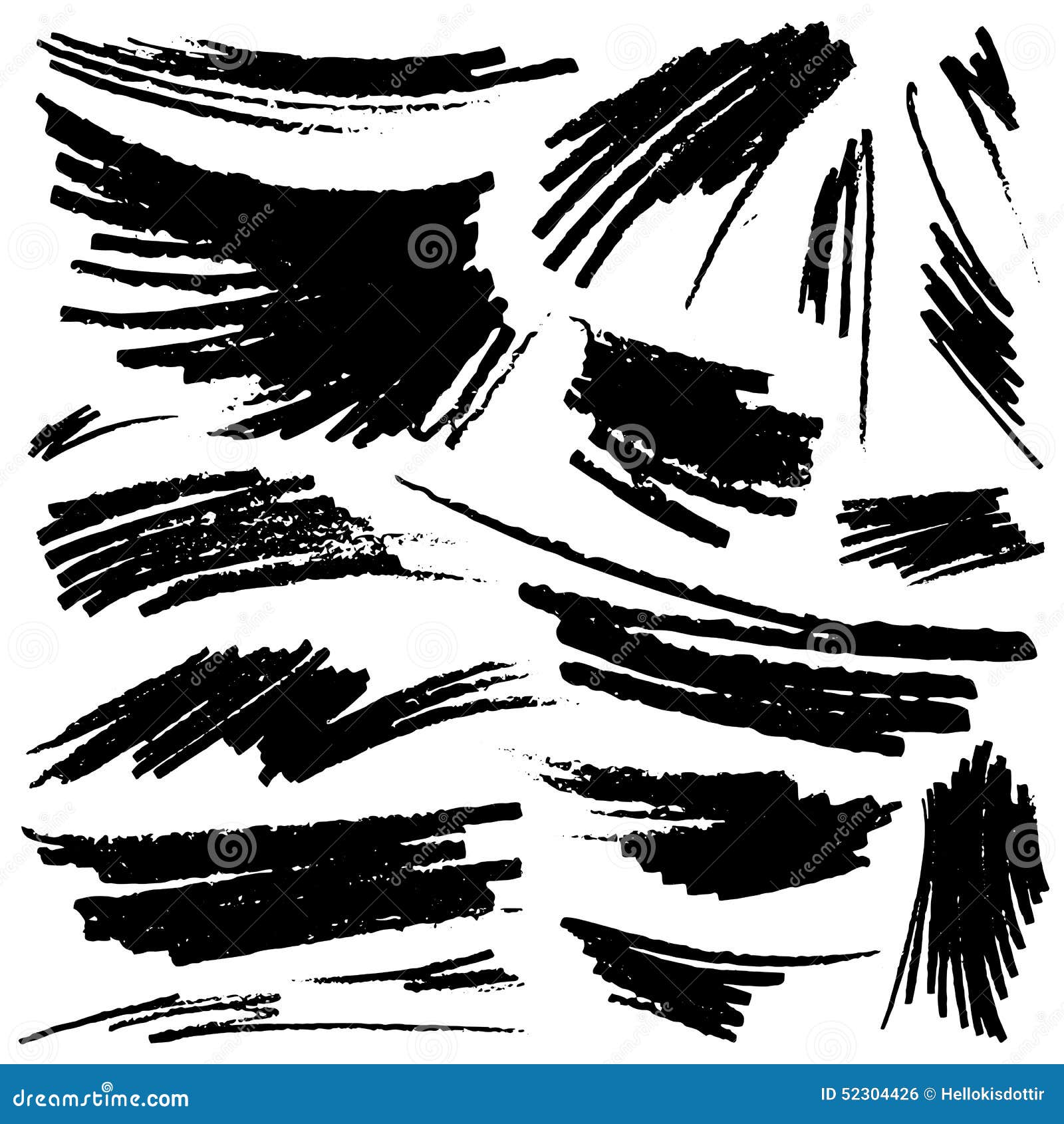 Set of Hand-drawn Pencil Strokes Stock Vector - Illustration of hand ...
