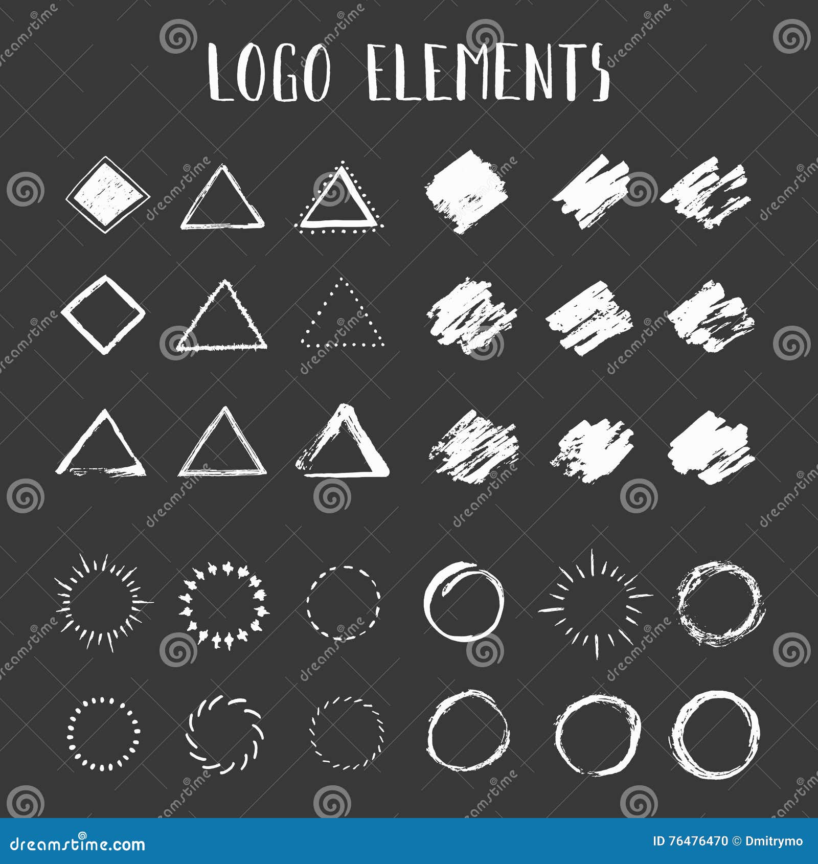 Set of Hand Drawn Shapes. Vector Illustration Stock Vector ...