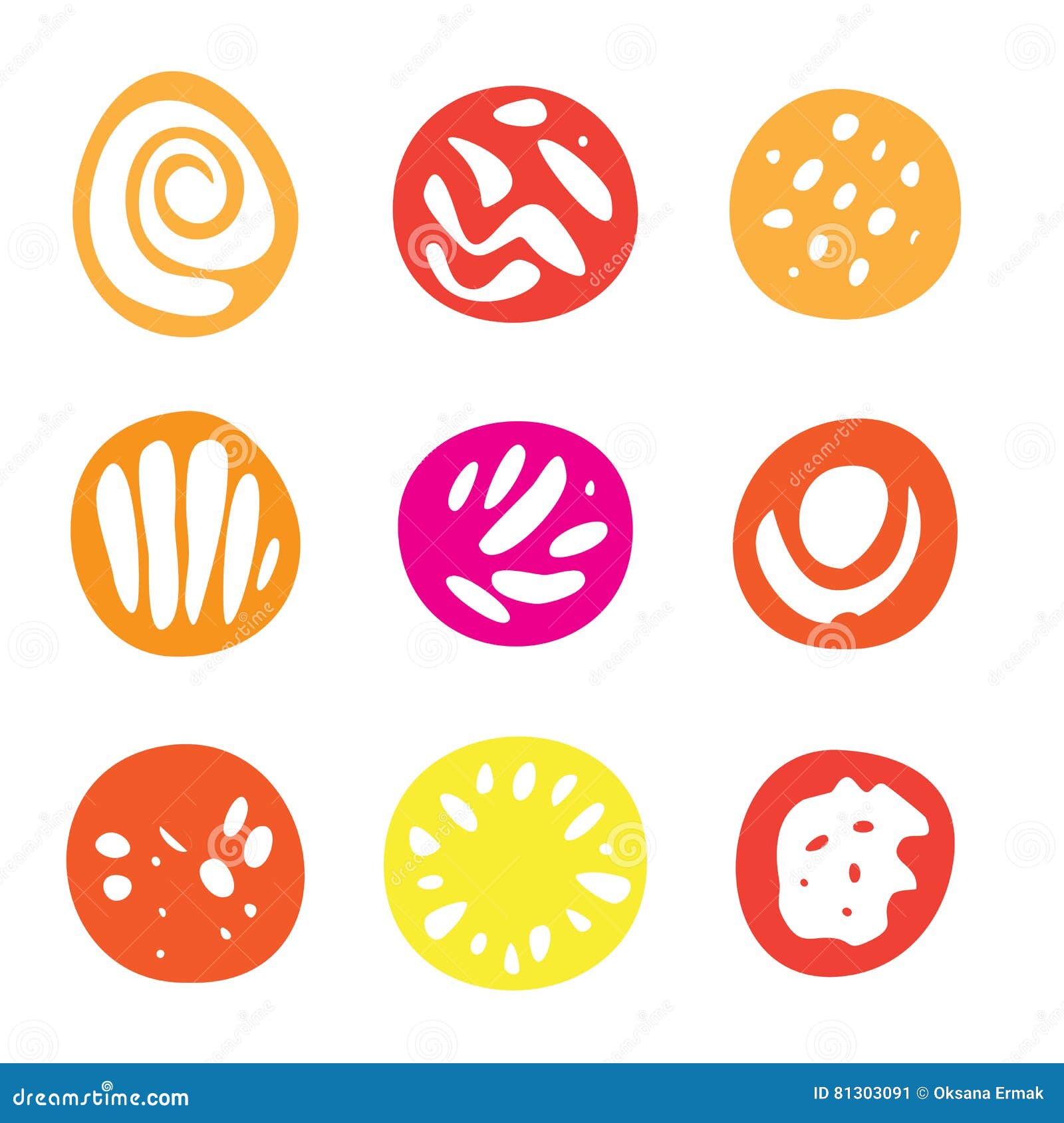 Set of Hand Drawn Sketch Elements Stock Vector - Illustration of circle ...