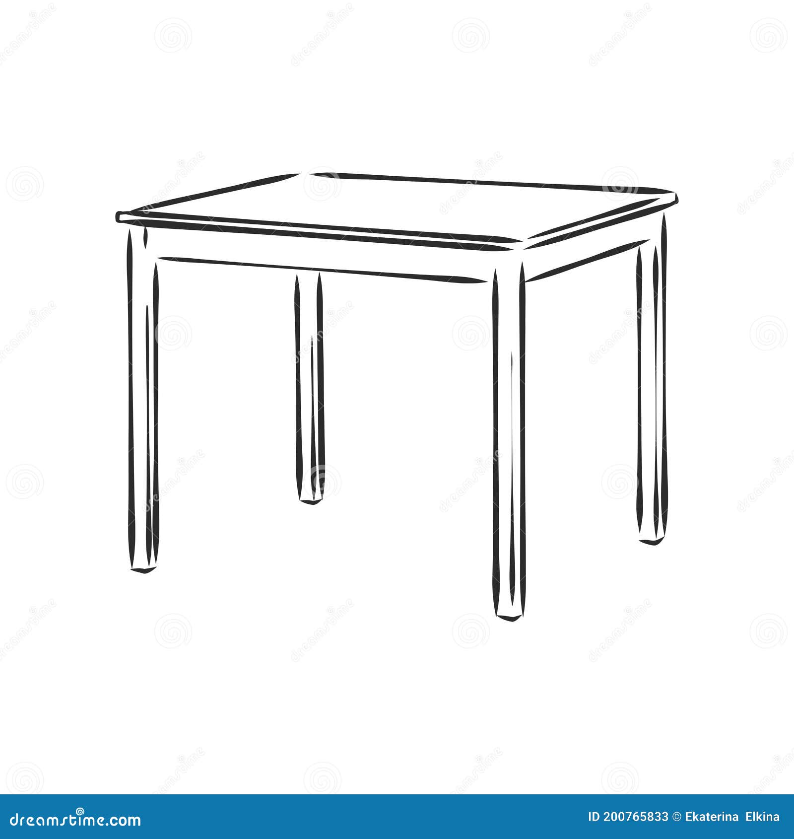 Set of Hand Drawn Tables, Vector Illustration, Table Vector Sketch ...