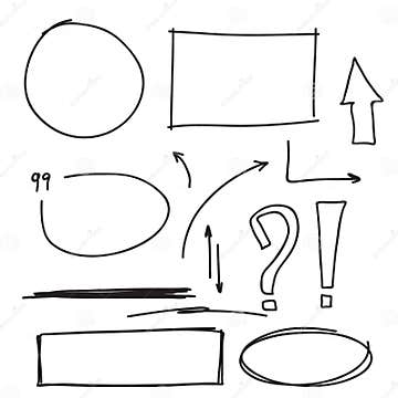 Set hand drawn text box. stock vector. Illustration of highlight ...