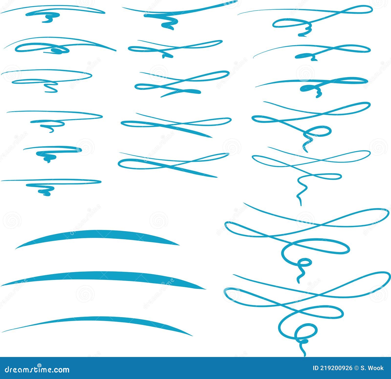 Underlines And Text Separators. Vector Illustration. Isolated Border ...