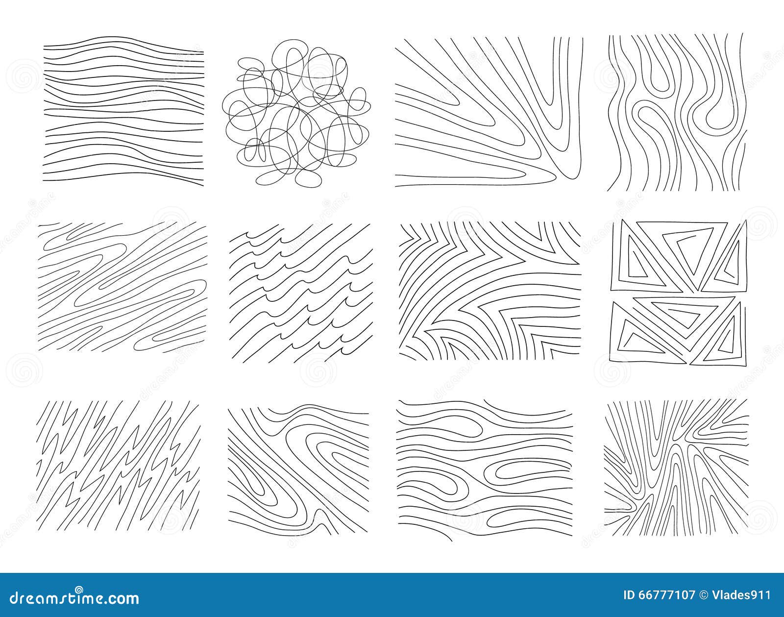 A Set of Hand-drawn Textures. Stock Vector - Illustration of grunge ...