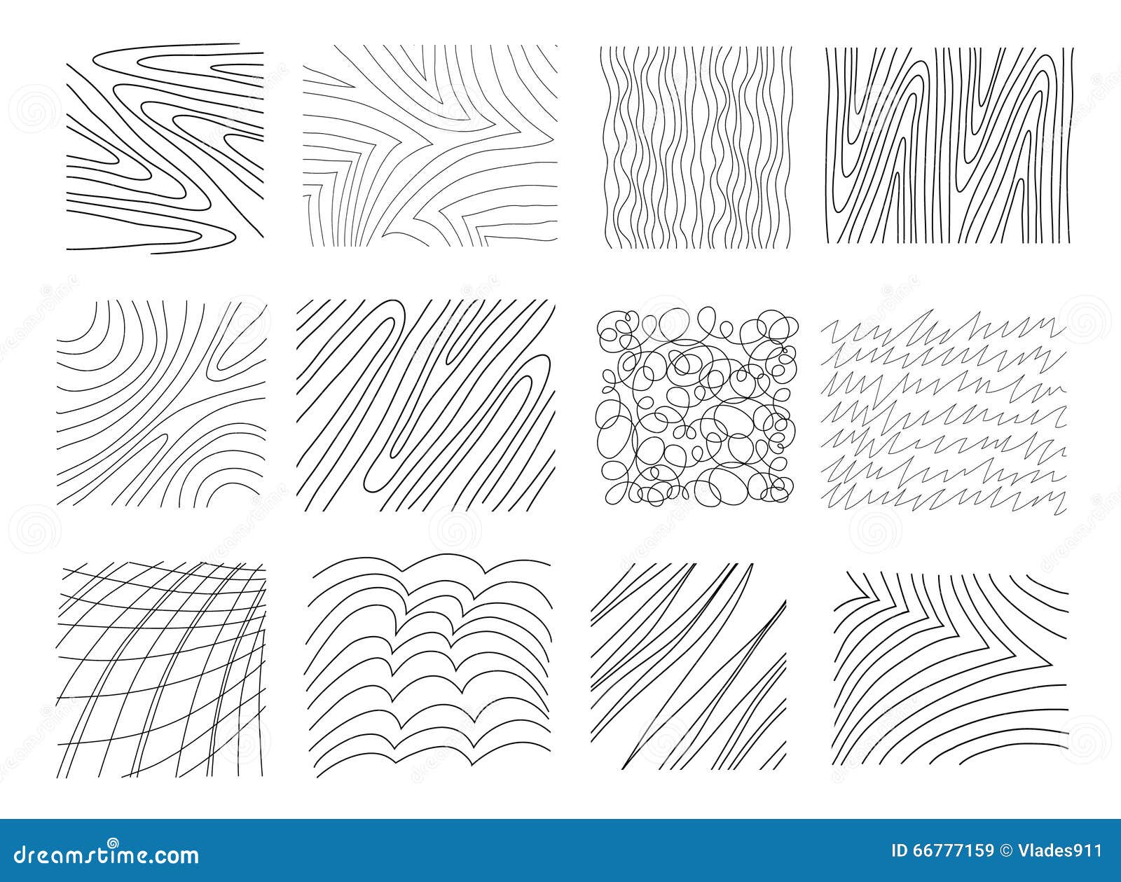 A Set of Hand-drawn Textures. Stock Vector - Illustration of grunge ...