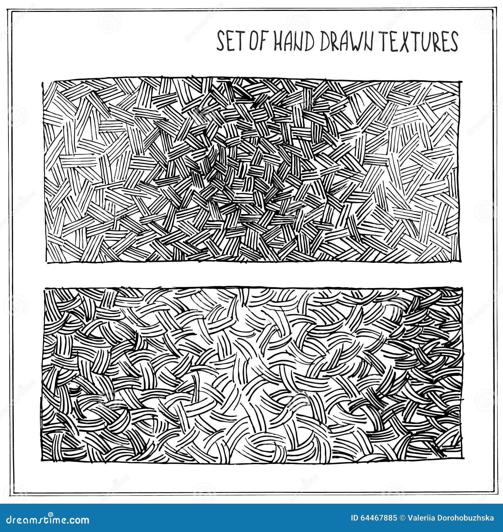 Set of Hand Drawn Textures stock vector. Illustration of line - 64467885