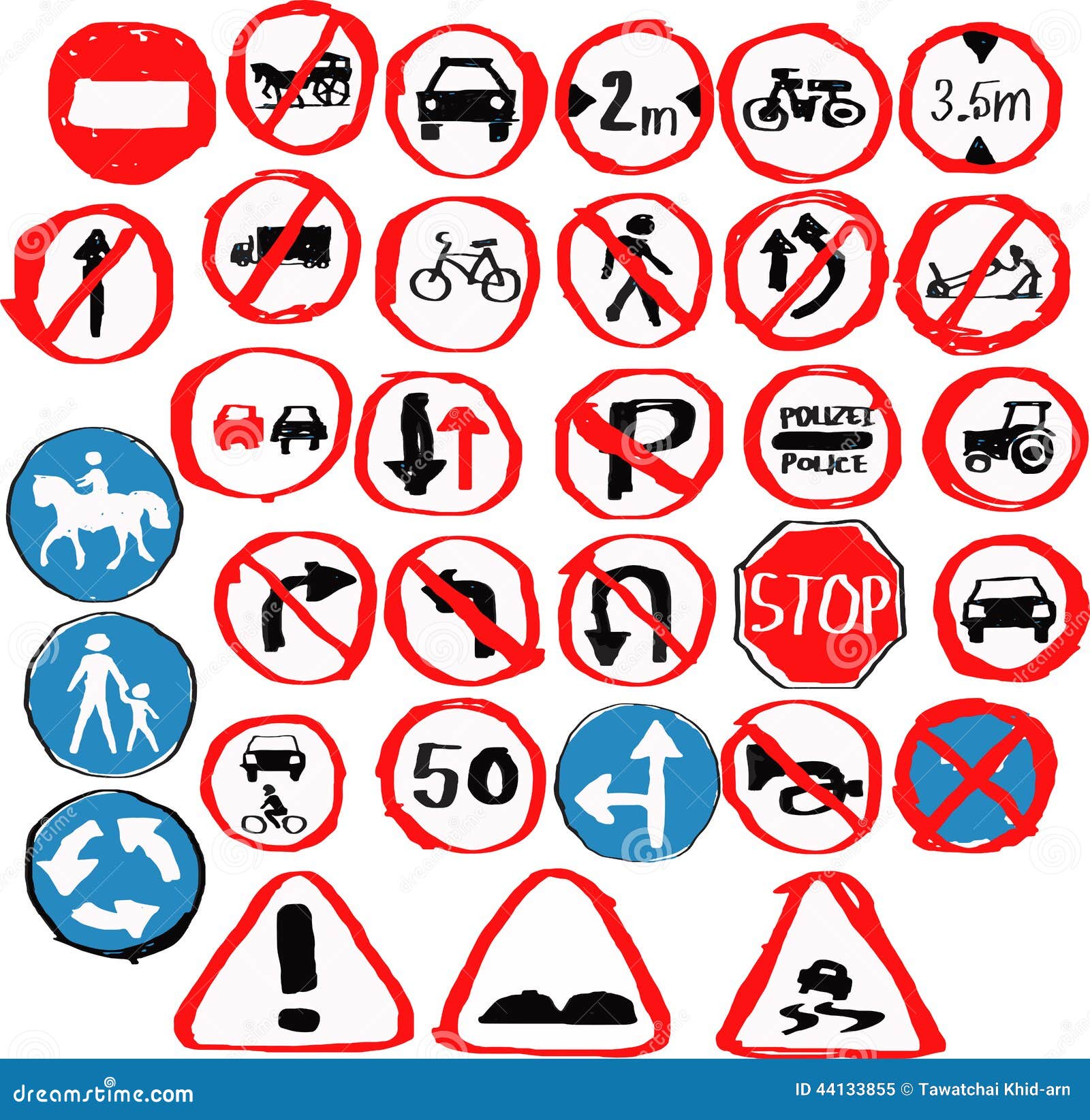 Set of Hand Drawn Traffic Signs Stock Vector - Illustration of house ... Set of Hand Drawn Traffic Signs Stock Vector - Illustration of house ...