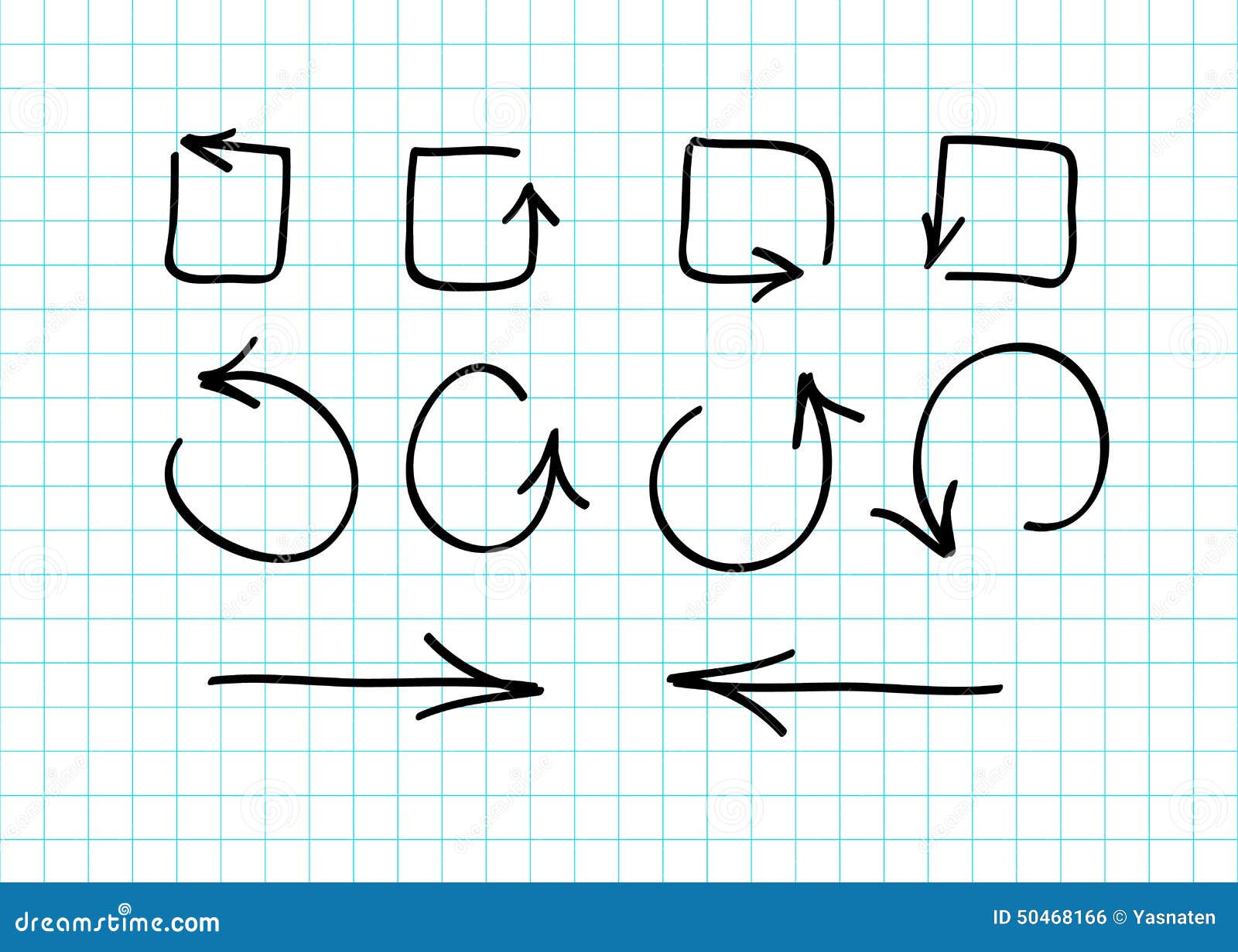 Set of Hand-drawn Vector Arrow Doodles Stock Vector - Illustration of ...