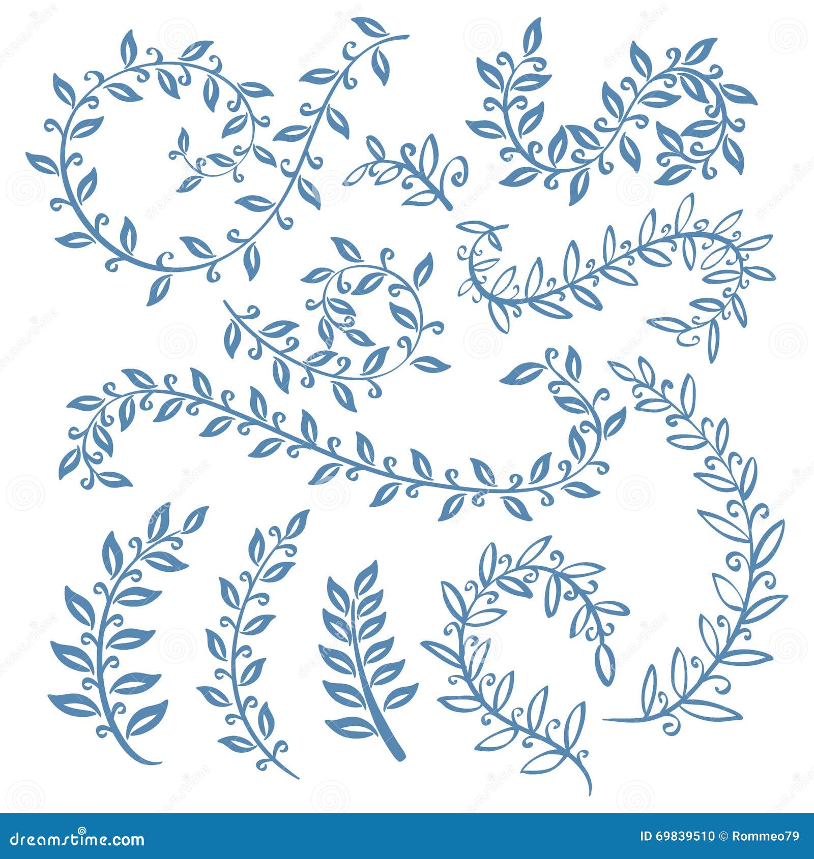 The Set of Hand Drawn Vector Circular Decorative Elements for Your ...