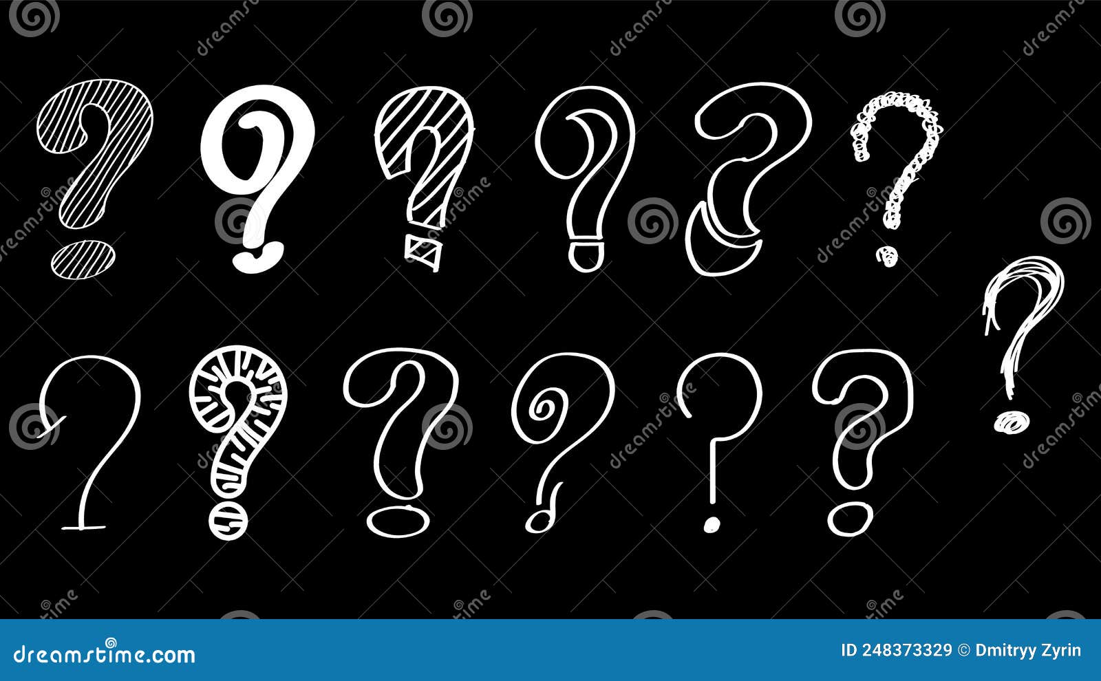 Doodle Interrogation Marks Vector Seamless Background. Endless Pattern ... Doodle Interrogation Marks Vector Seamless Background. Endless Pattern ...