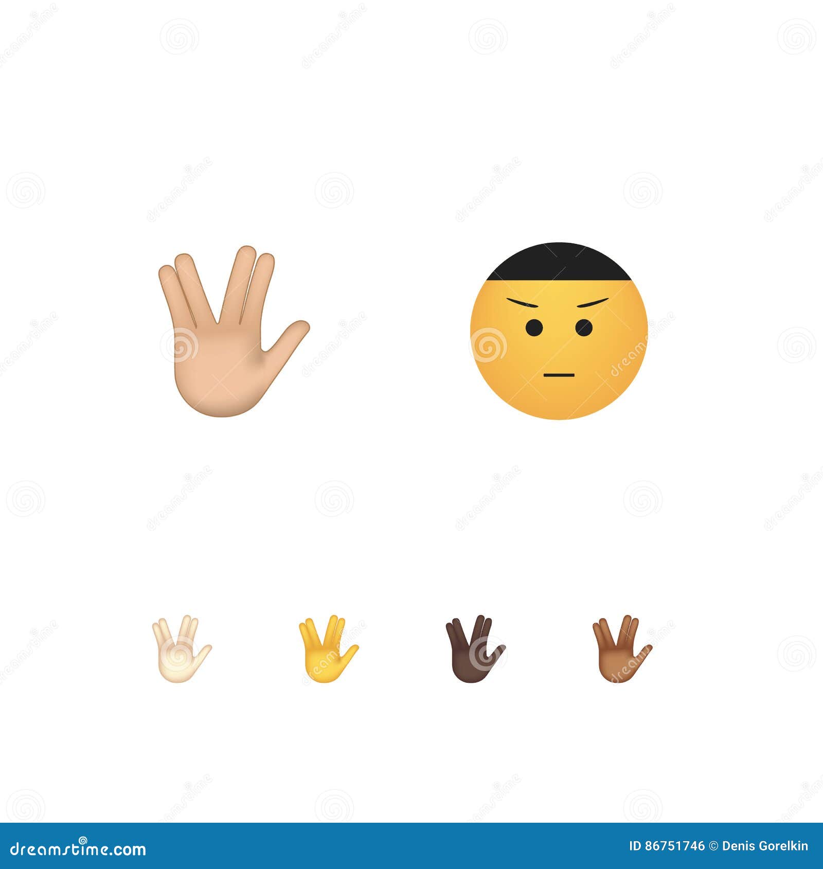 Hand Emoticon Emoji Vector Icon Collection. | CartoonDealer.com #179665912