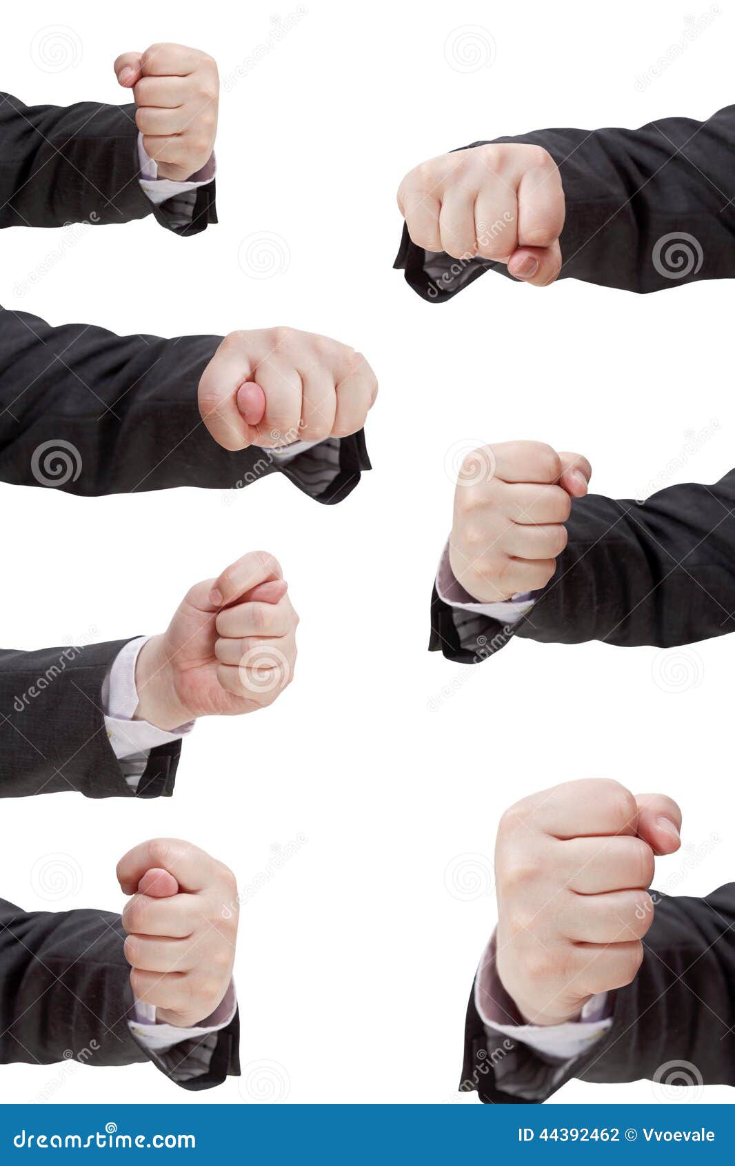 Clenched Fingers, Knuckle, Fist Aside, Side View, Isolated On White ...