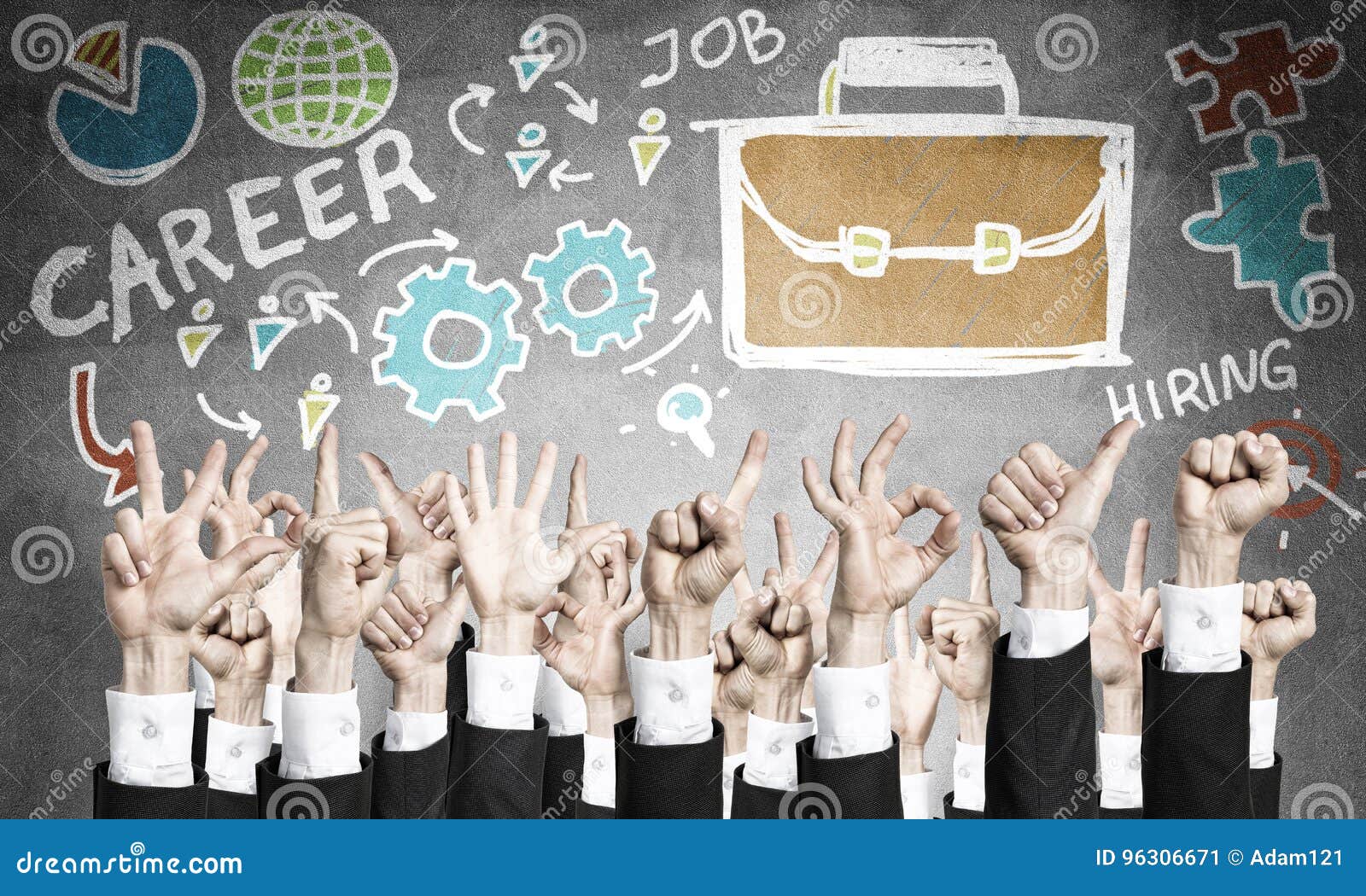 Set of hand gestures stock image. Image of point, gesturing - 96306671