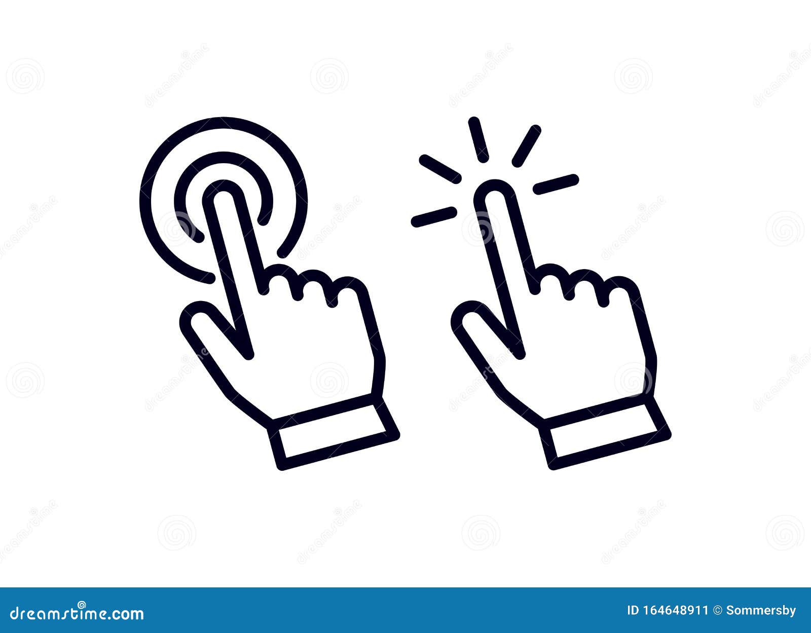 Linear Clicking With The Left Hand Icon From Hands And Guestures ...