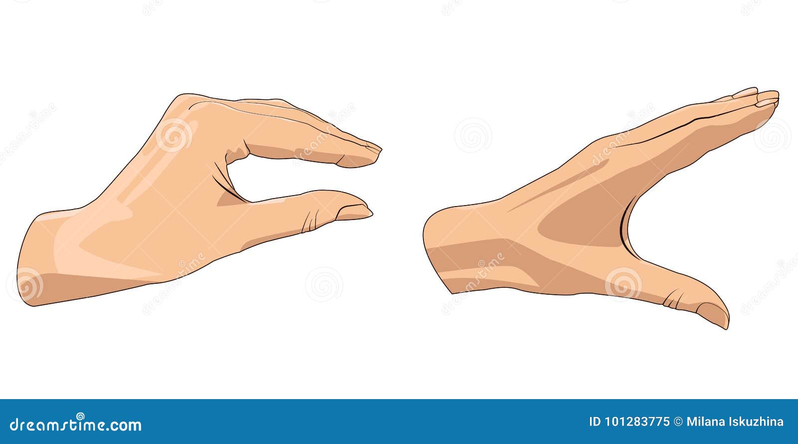 Realistic hand gesture. stock vector. Illustration of expression ...