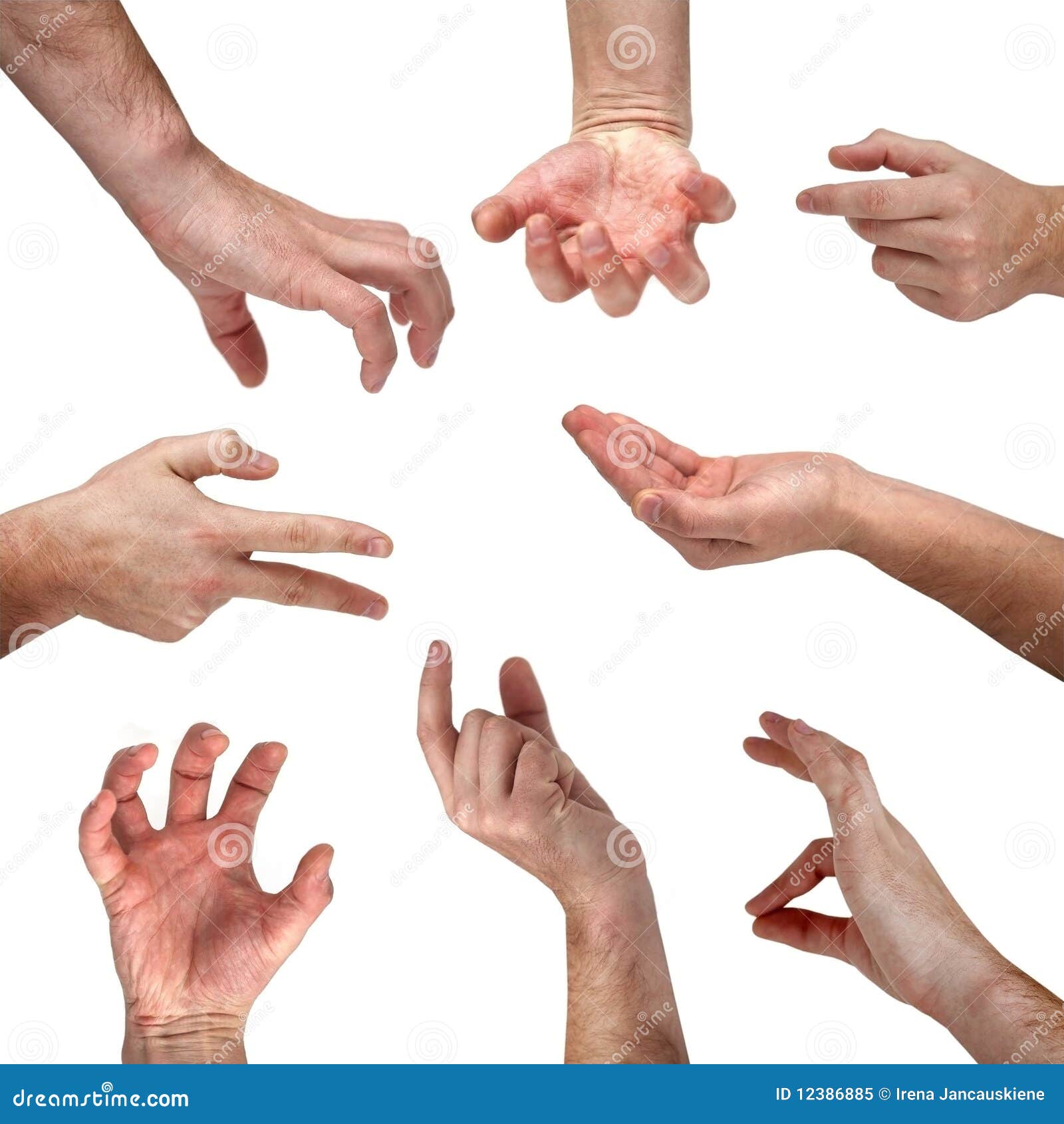 Set of hand signs stock image. Image of hand, push, gesturing - 12386885