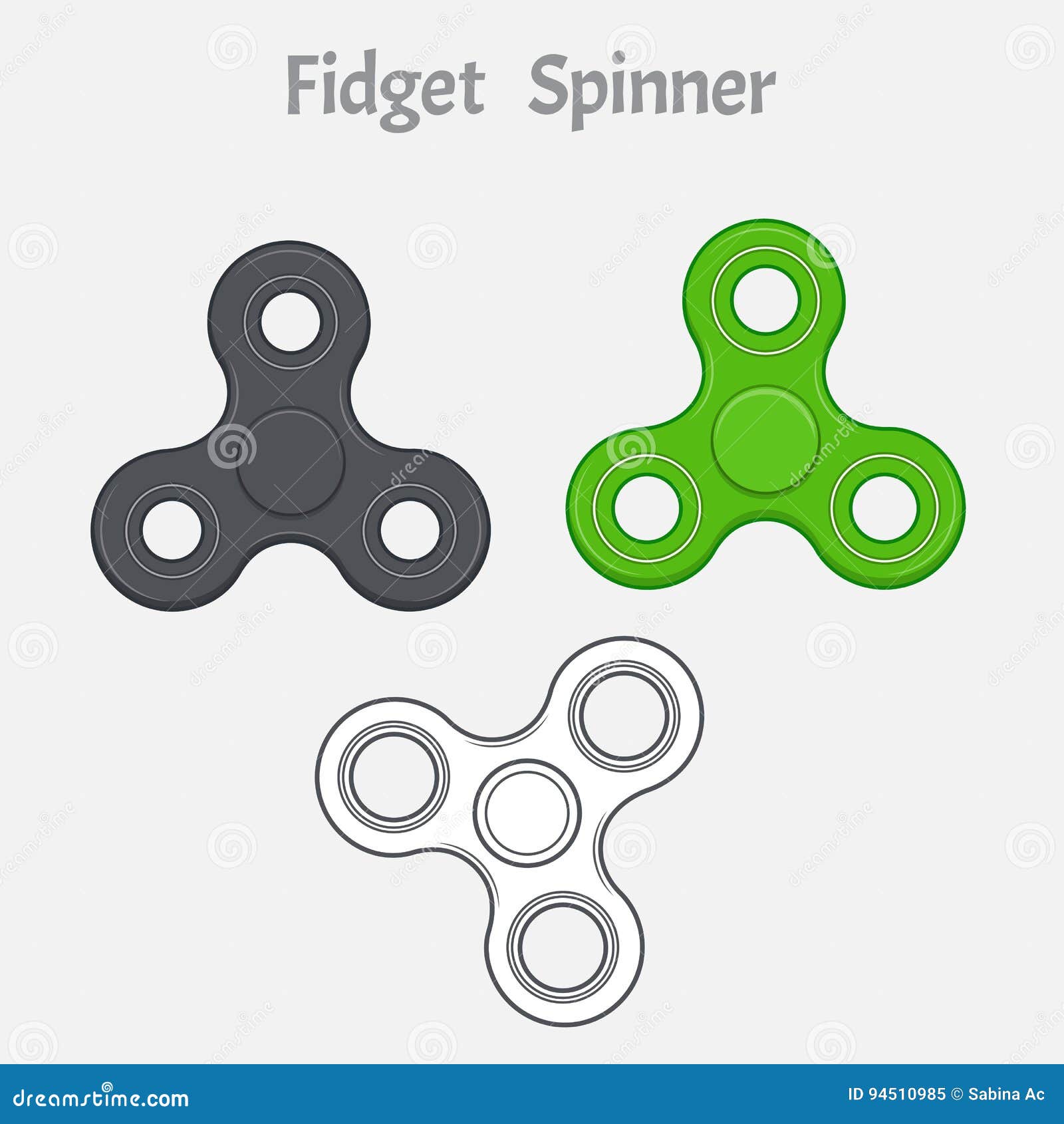 Hand Spinner Emblems Cartoon Vector | CartoonDealer.com #89329877