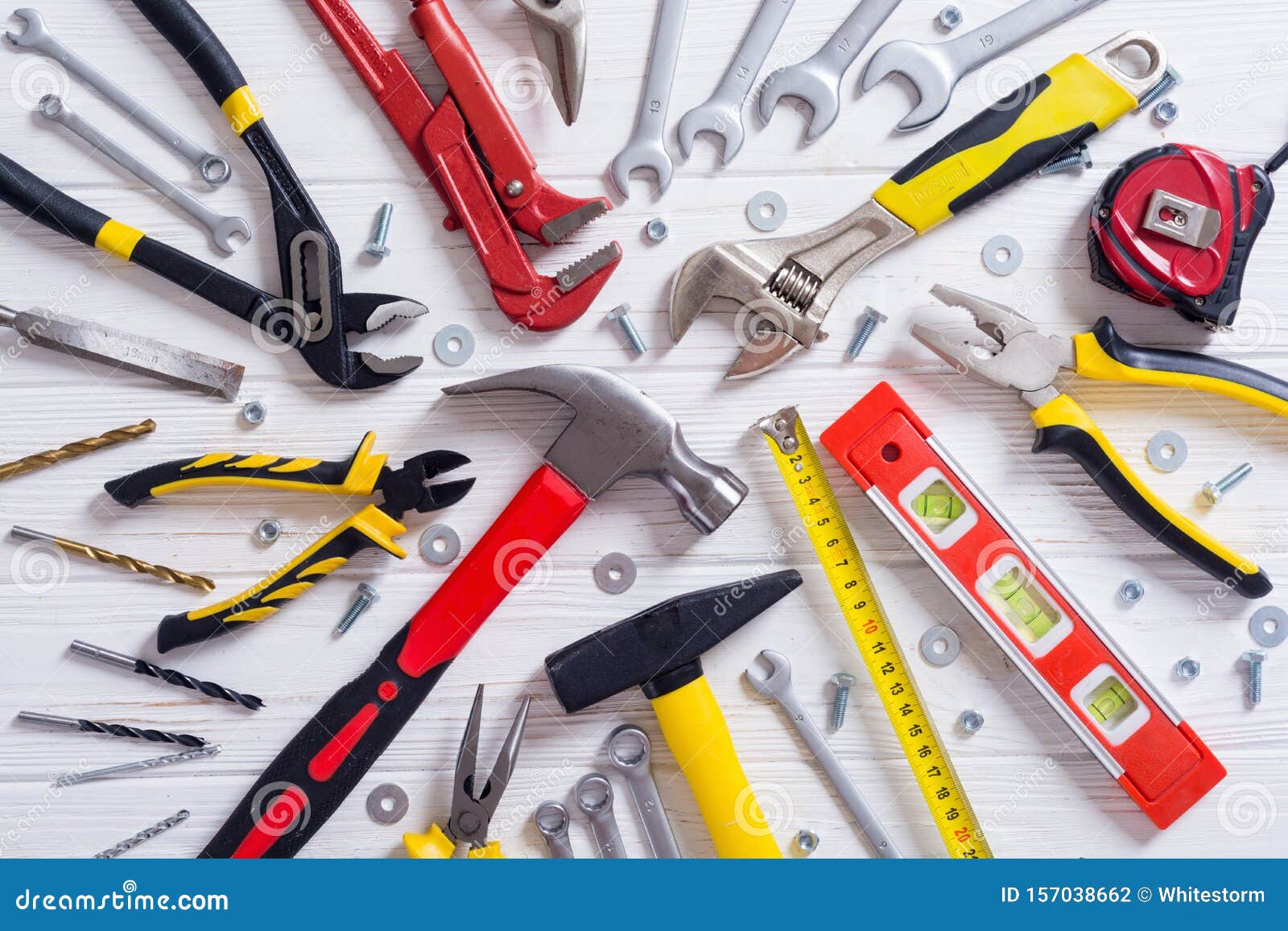 Set of hand tools stock photo. Image of driver, improvement - 157038662