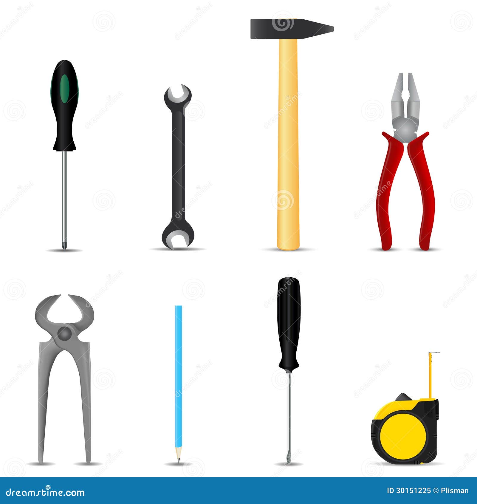 Set of hand tools hobby stock vector. Illustration of hand - 30151225