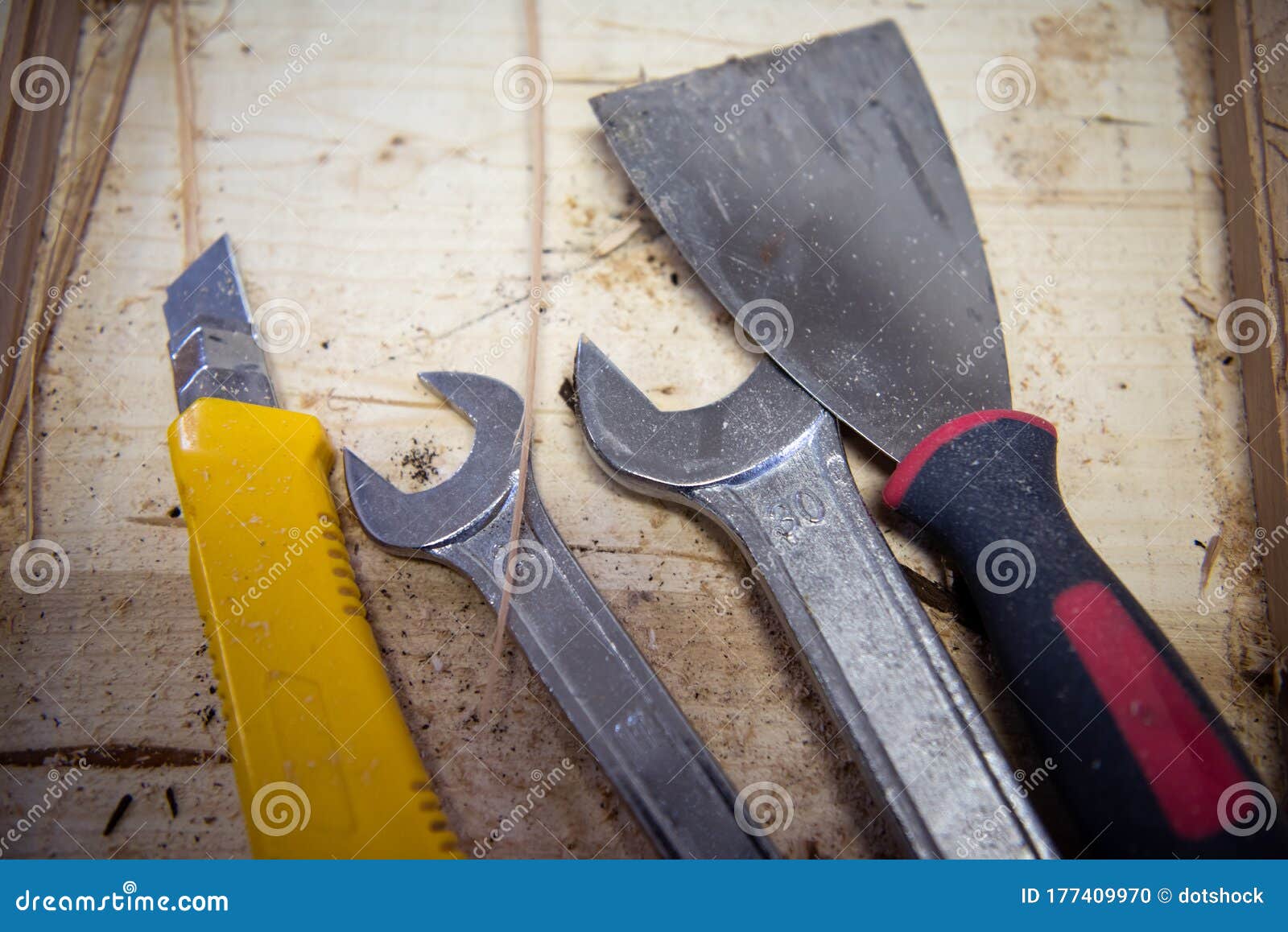Set of hand working tools stock photo. Image of closeup - 177409970