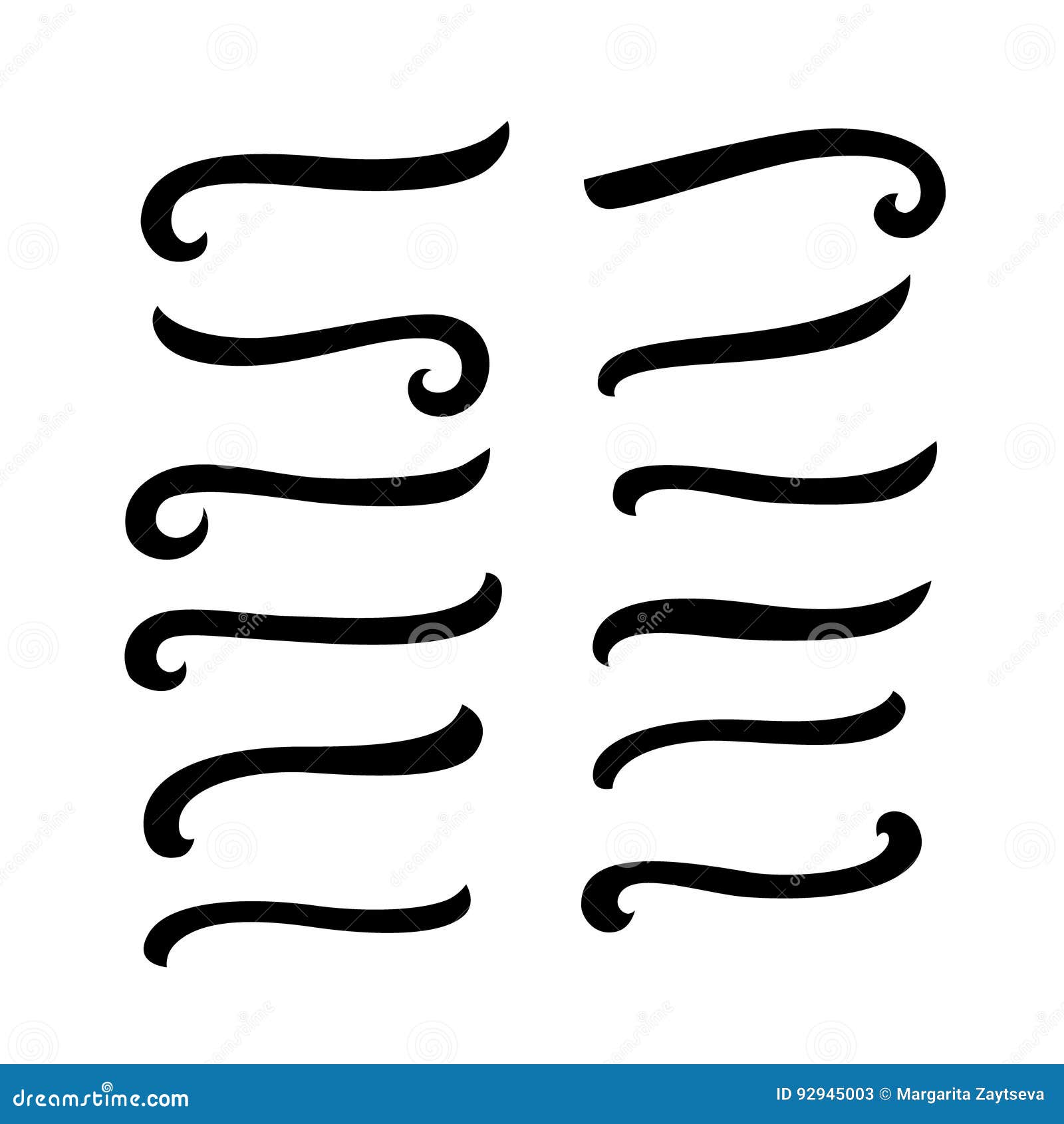 Set of Hand Written Lettering Underlines for Your Calligraphy Text ...