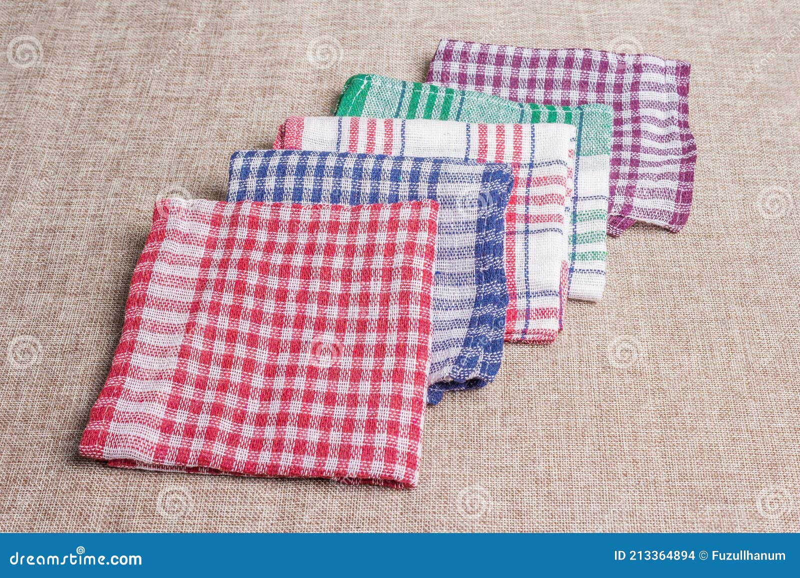 Set of Handkerchiefs on a Cloth Background Stock Photo - Image of ...