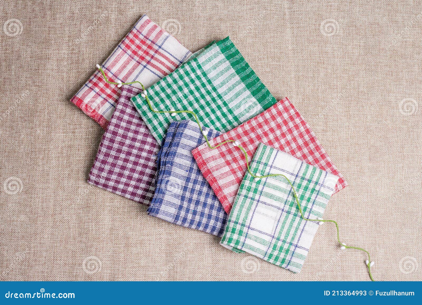 Set of Handkerchiefs on a Cloth Background Stock Image - Image of ...
